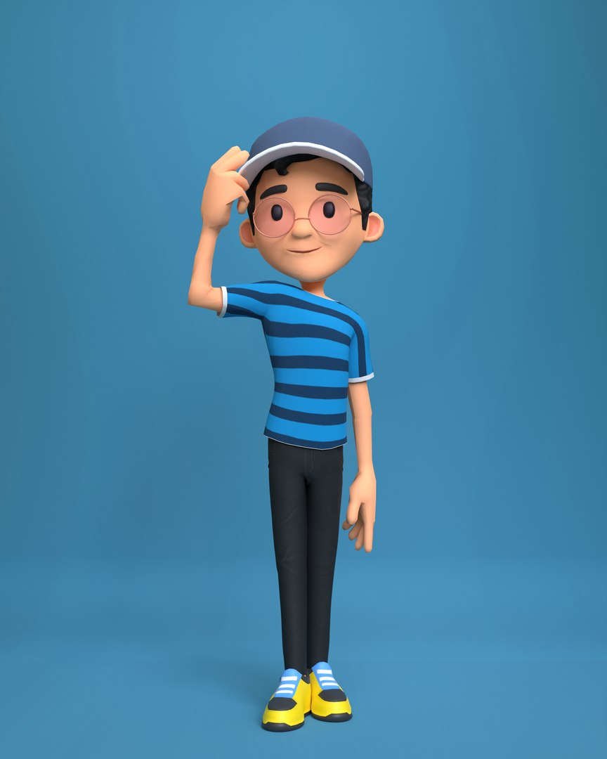 3D model James Cartoon Boy Character - TurboSquid 1855905