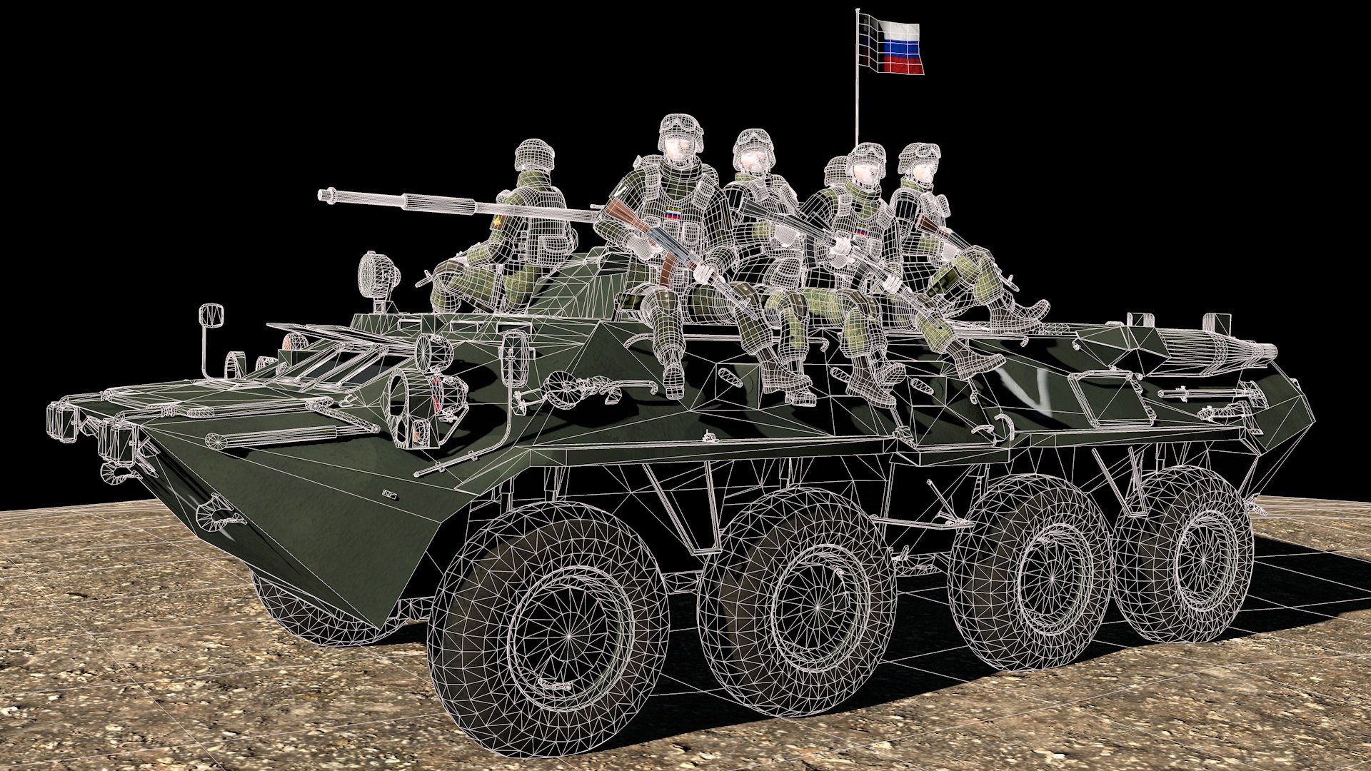 Russian BTR-80 3D Model - TurboSquid 2414196