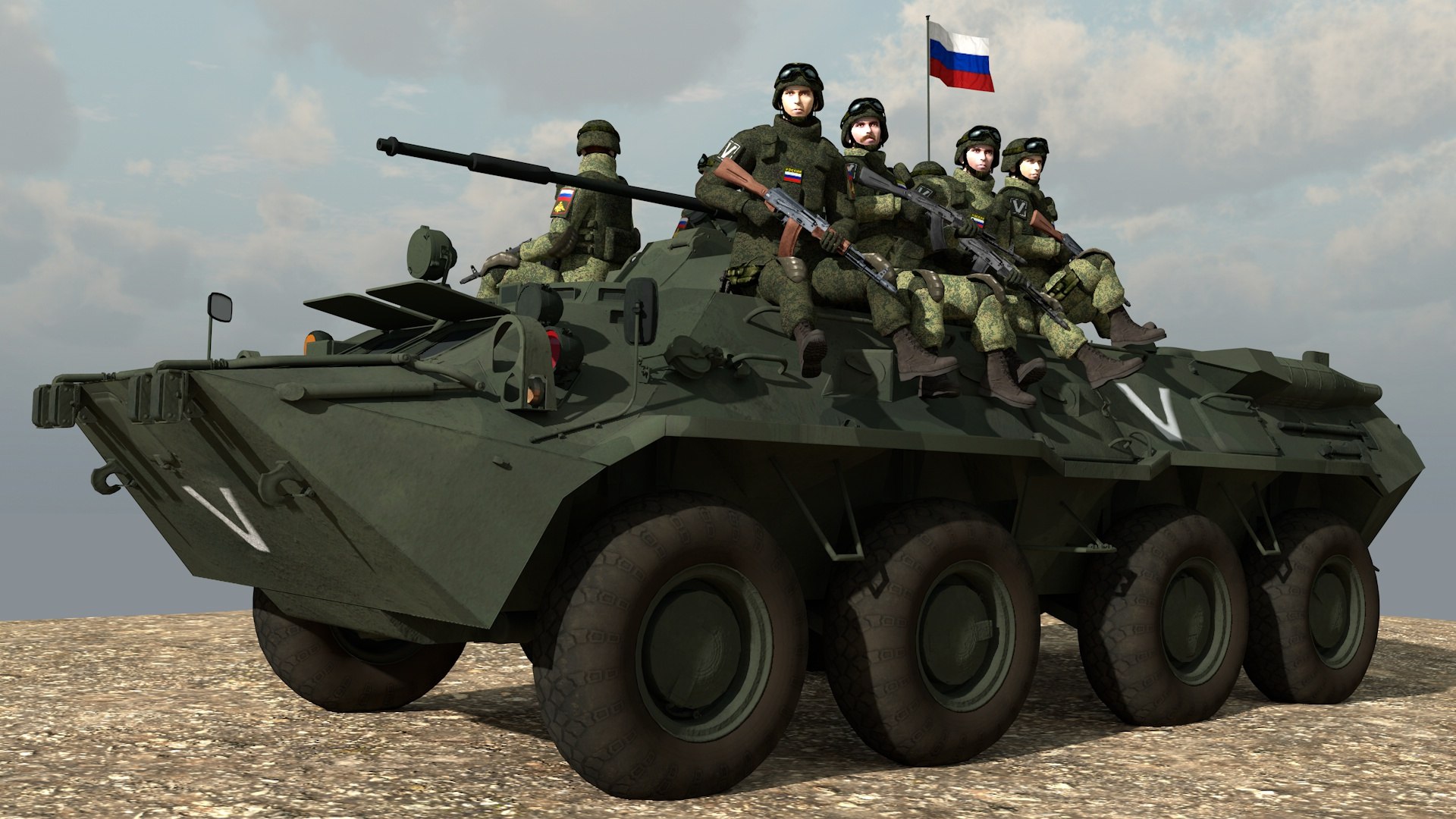 Russian BTR-80 3D Model - TurboSquid 2414196