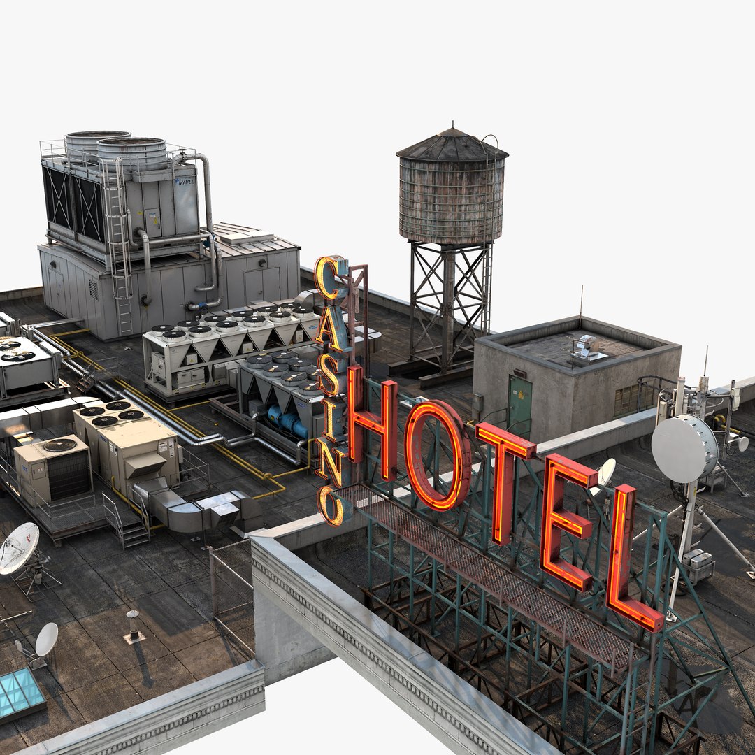 3D Model Scene Rooftop - TurboSquid 1537457