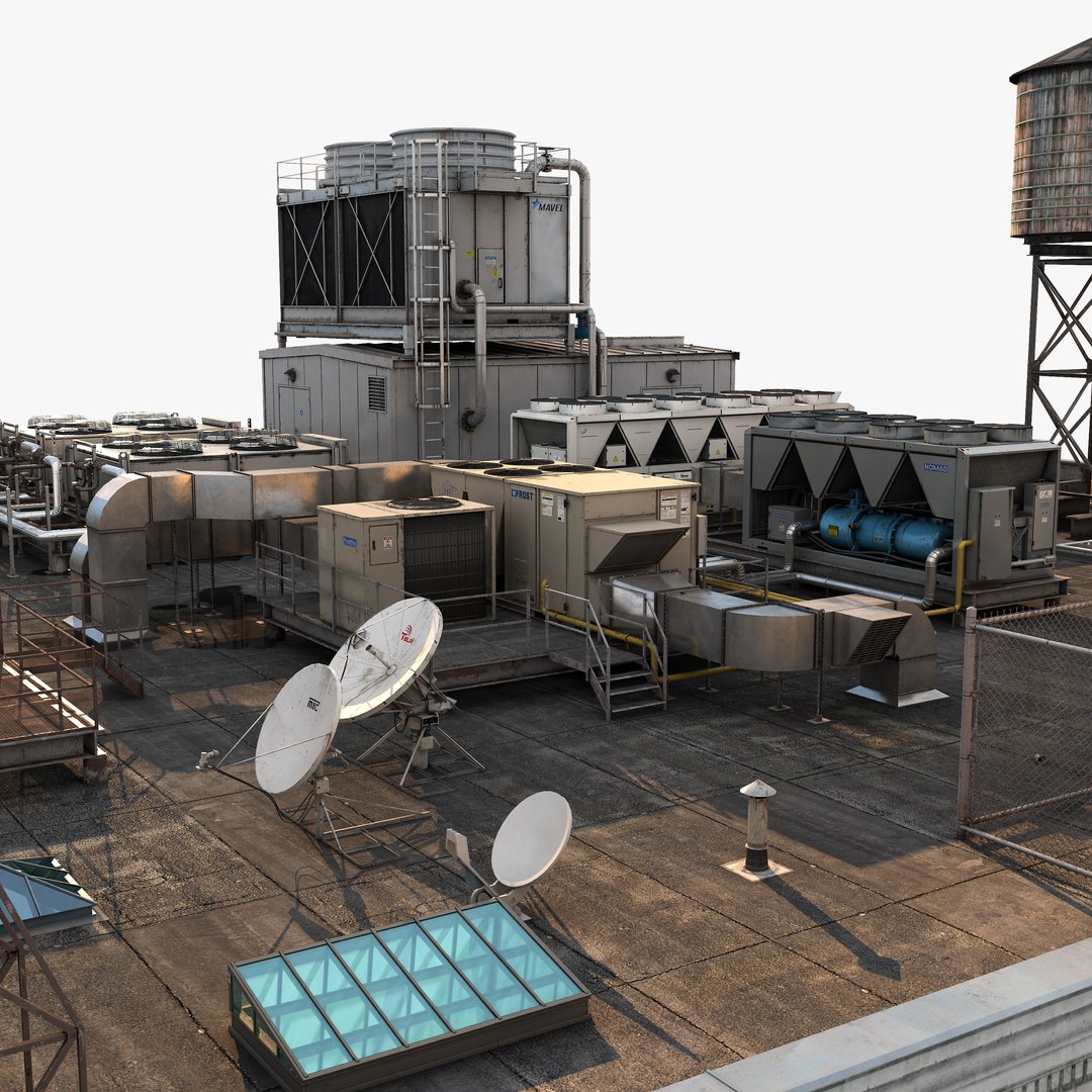 3D Model Scene Rooftop - TurboSquid 1537457