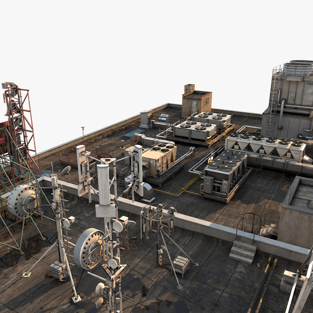 3D model scene rooftop - TurboSquid 1537457