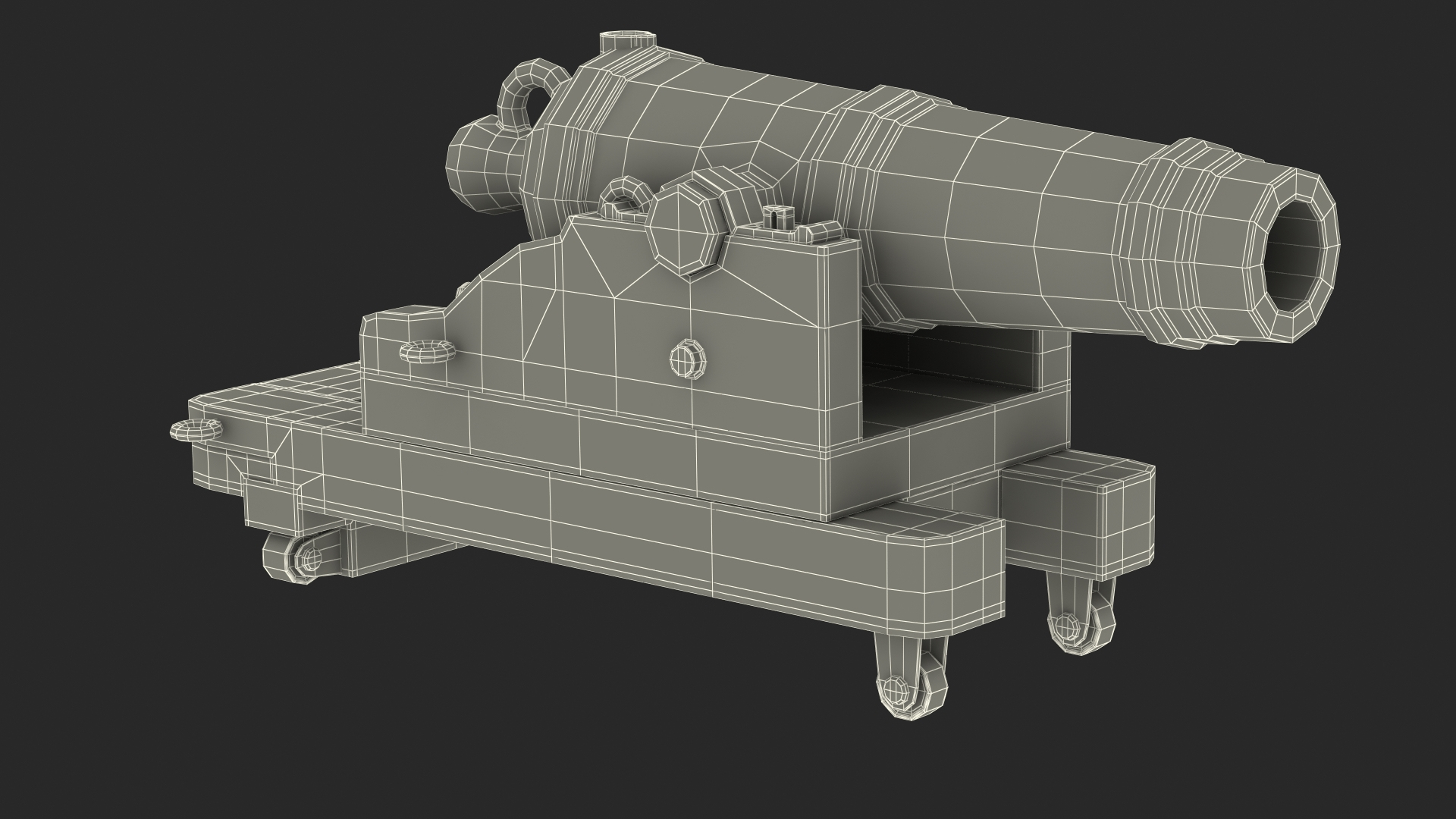 3D Old Ship Cannon Model - TurboSquid 1862481