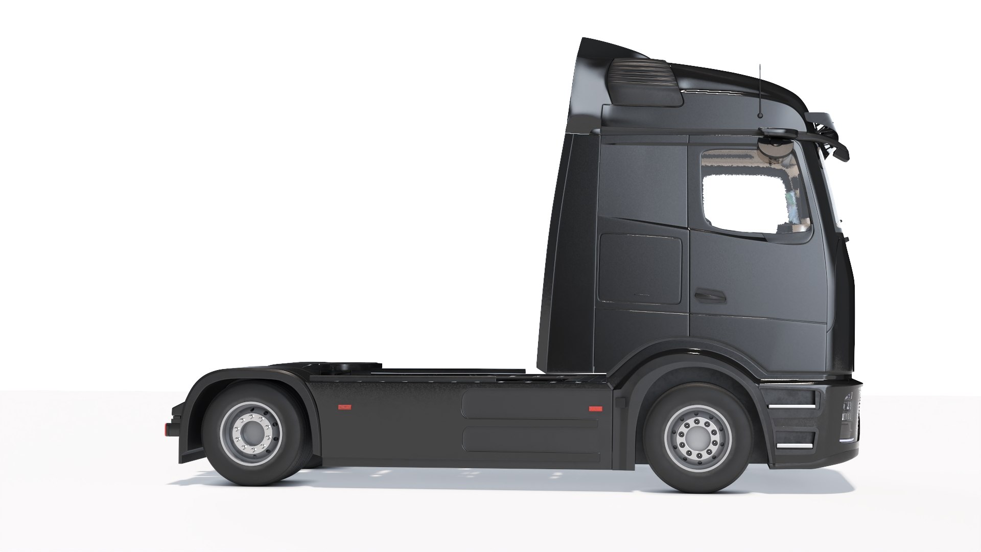 3D Model Long Haul Tractor Cab Unit Black Rigged - TurboSquid 2399632