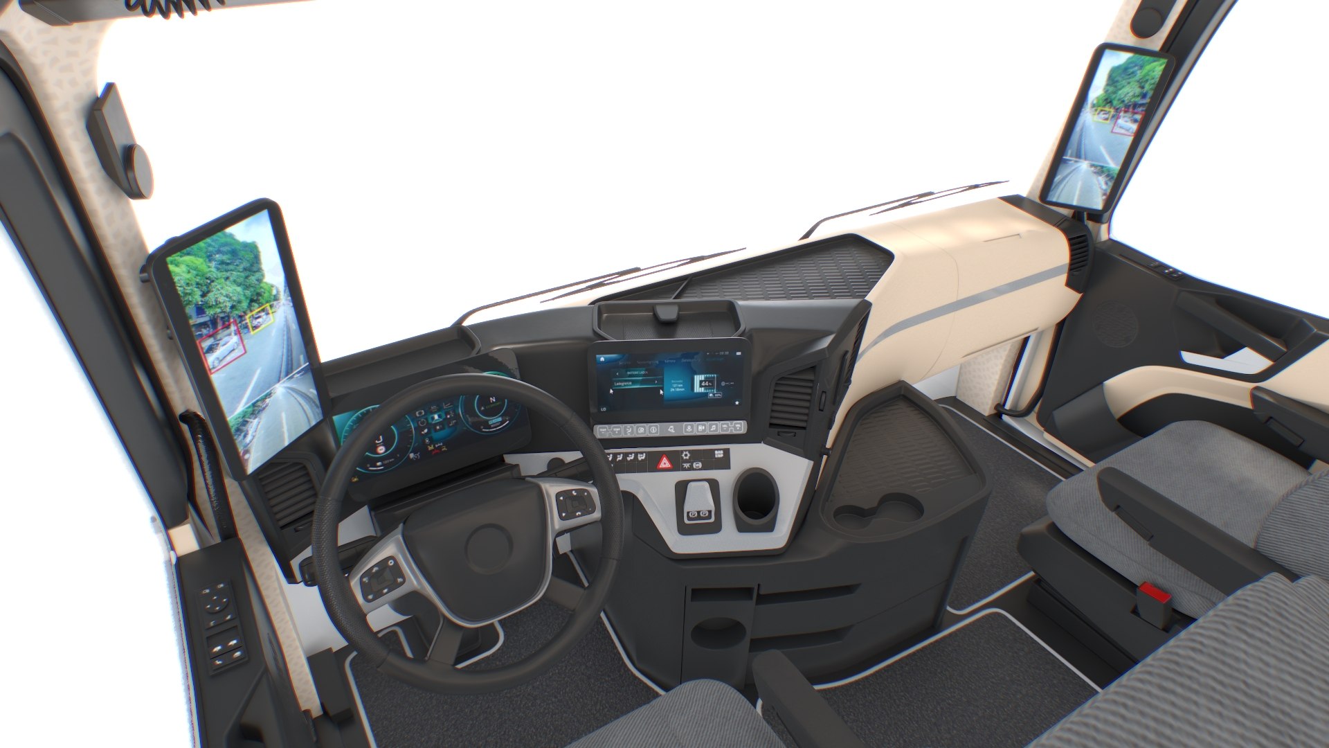3D Model Long Haul Tractor Cab Unit Black Rigged - TurboSquid 2399632