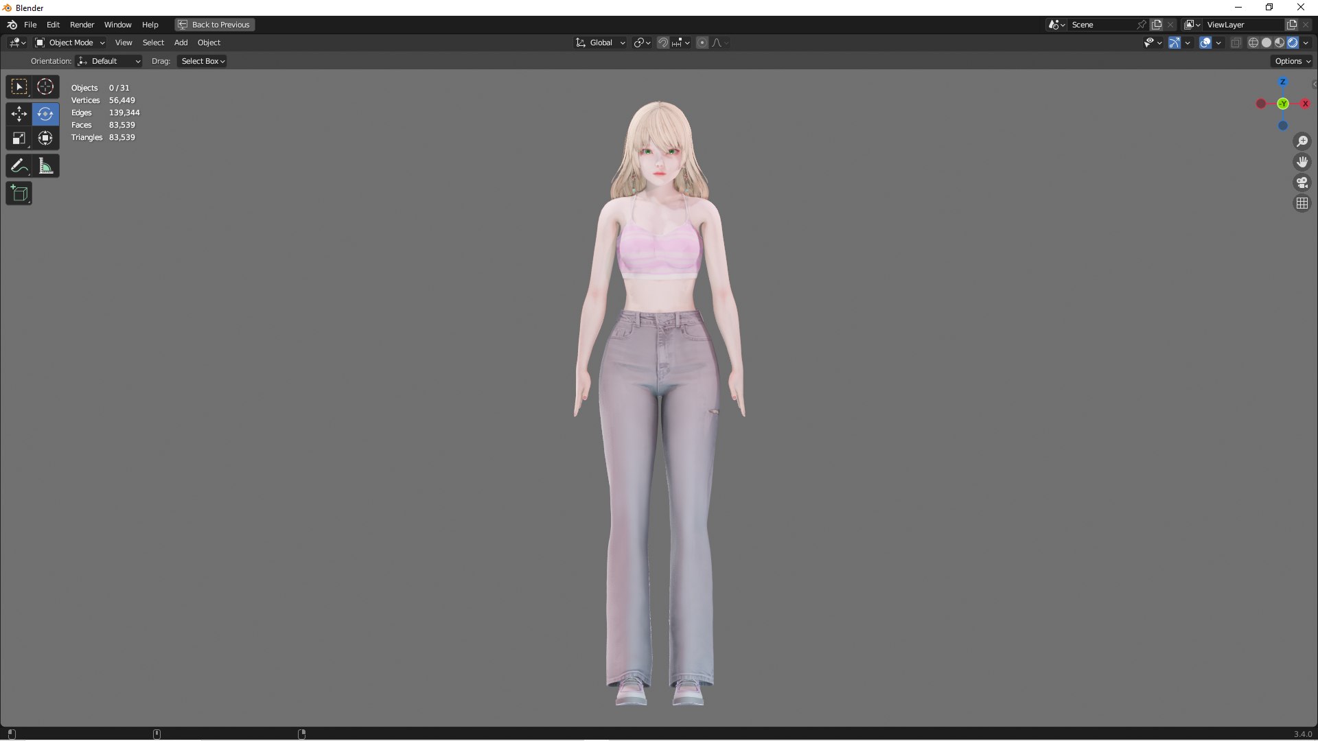 Casual Clothing 0011 - UE5 - Unity - Blender - Animated - Realistic ...