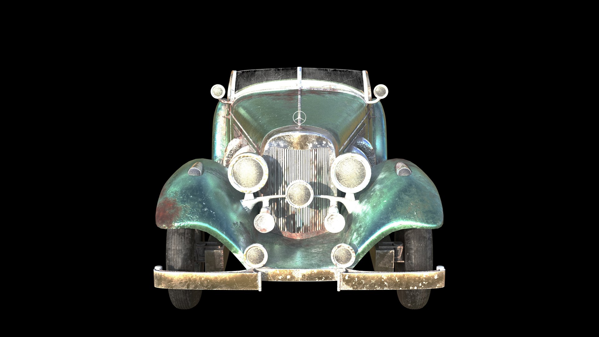 3D Rusty Mercedes-Benz 540K - TurboSquid 2085855