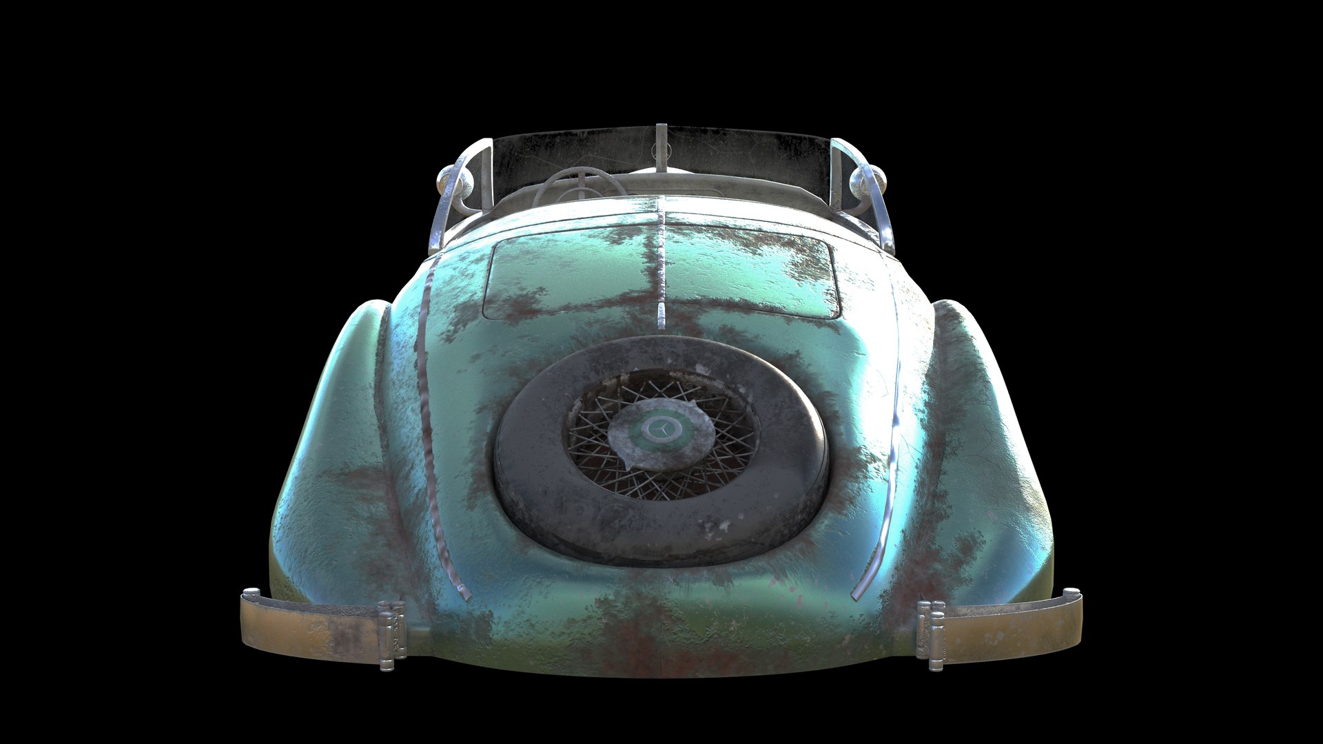 3D Rusty Mercedes-Benz 540K - TurboSquid 2085855