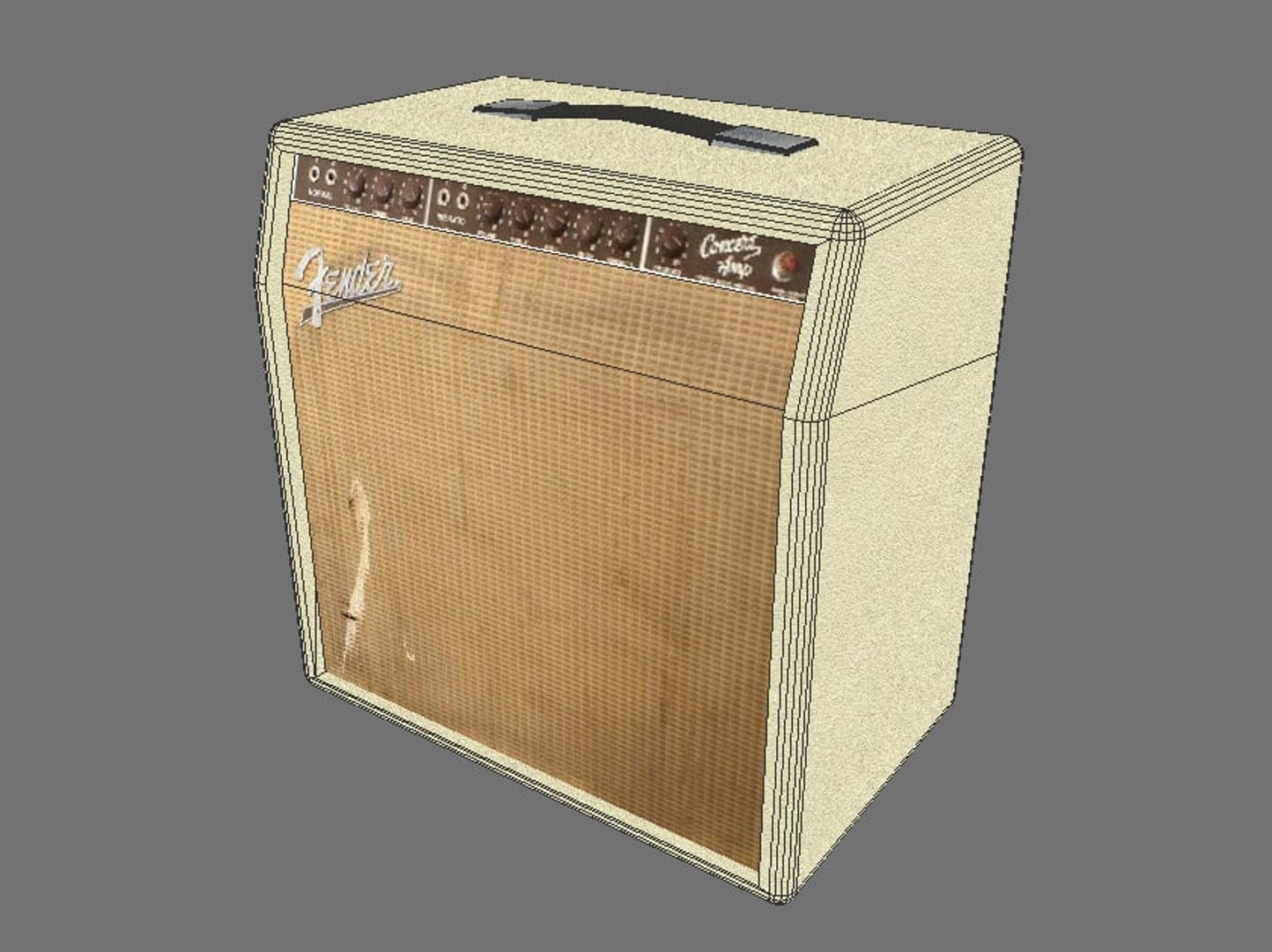 fender amp 3d model