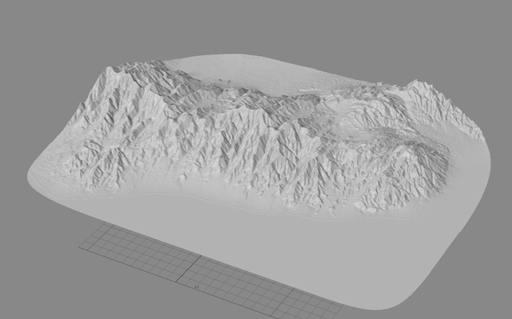 3d model mountain range