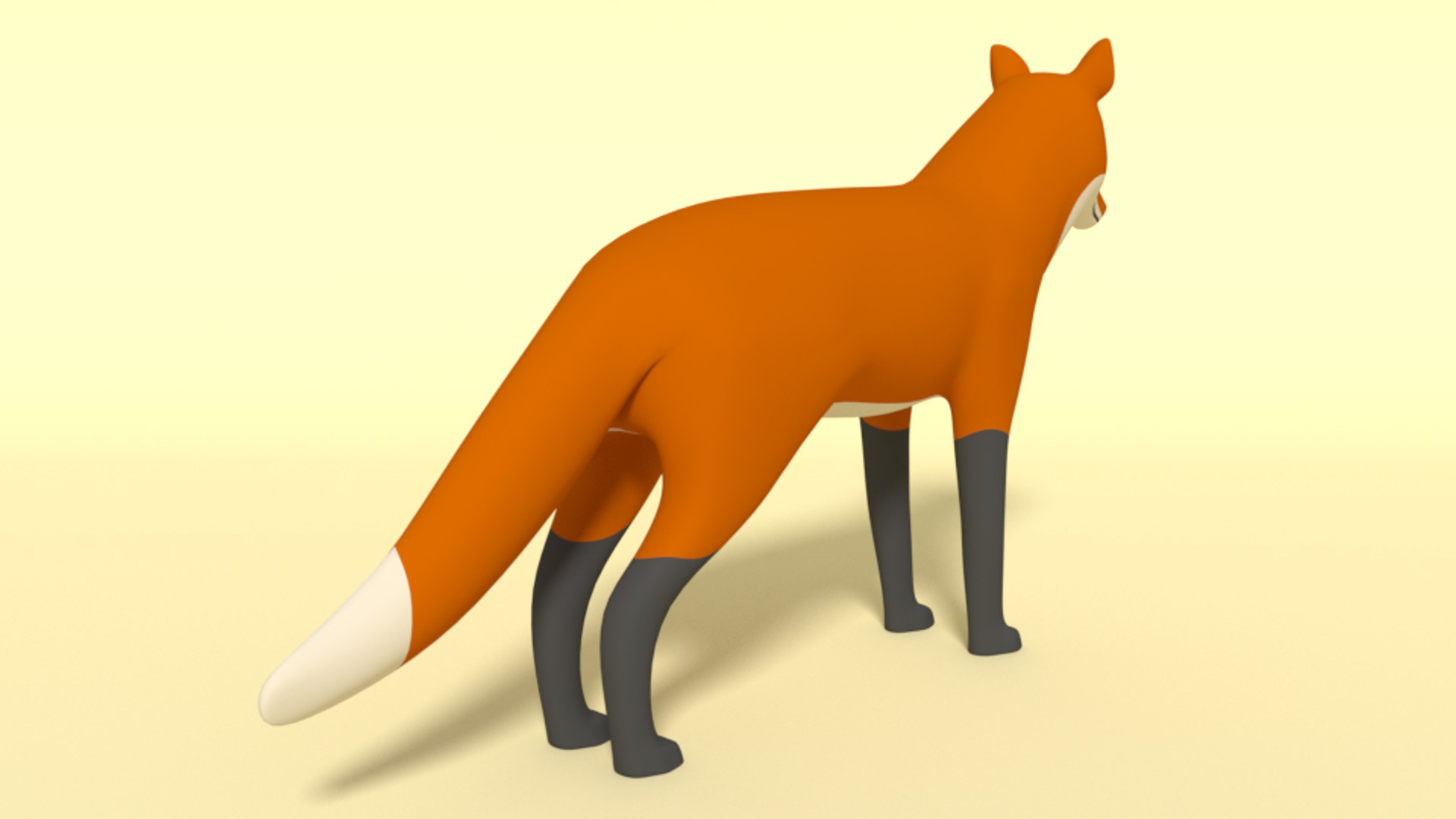 3D Model Cartoon Fox - TurboSquid 1485797