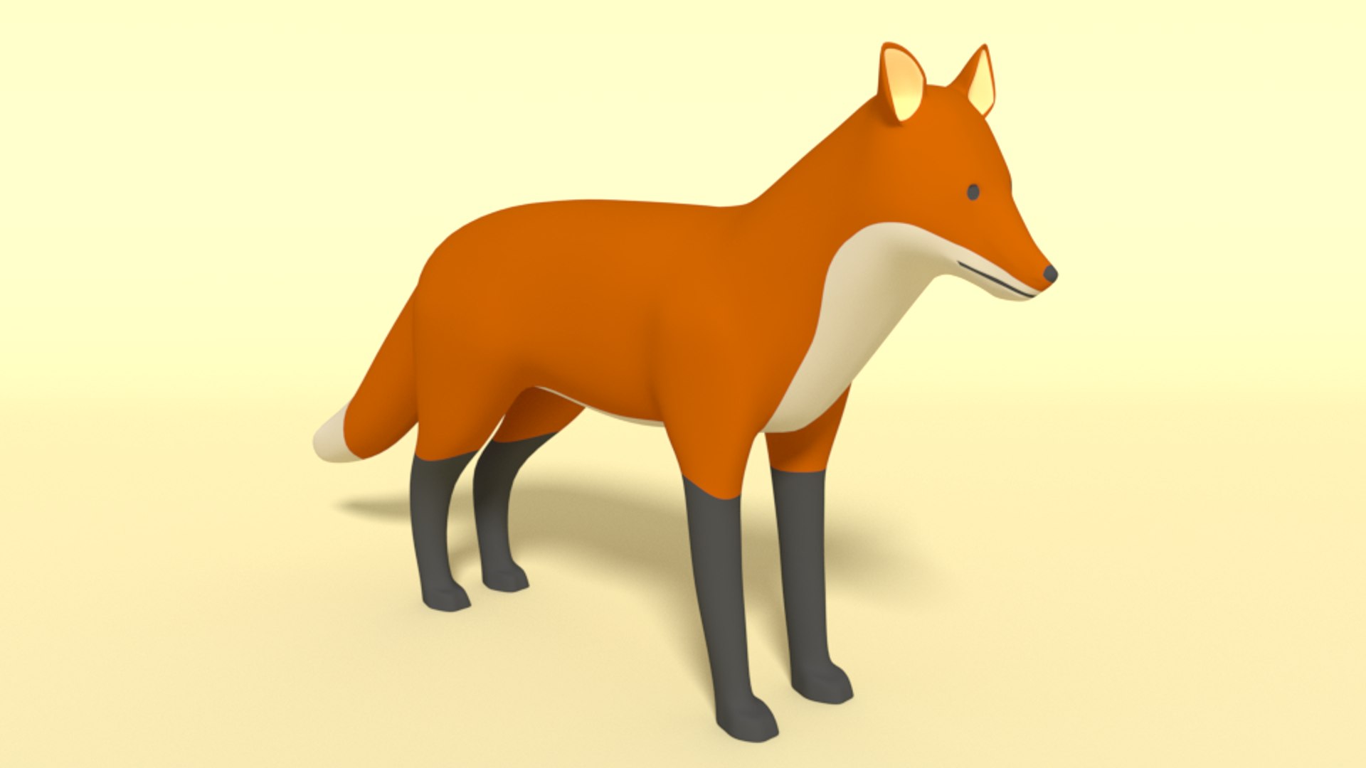 3D Model Cartoon Fox - TurboSquid 1485797