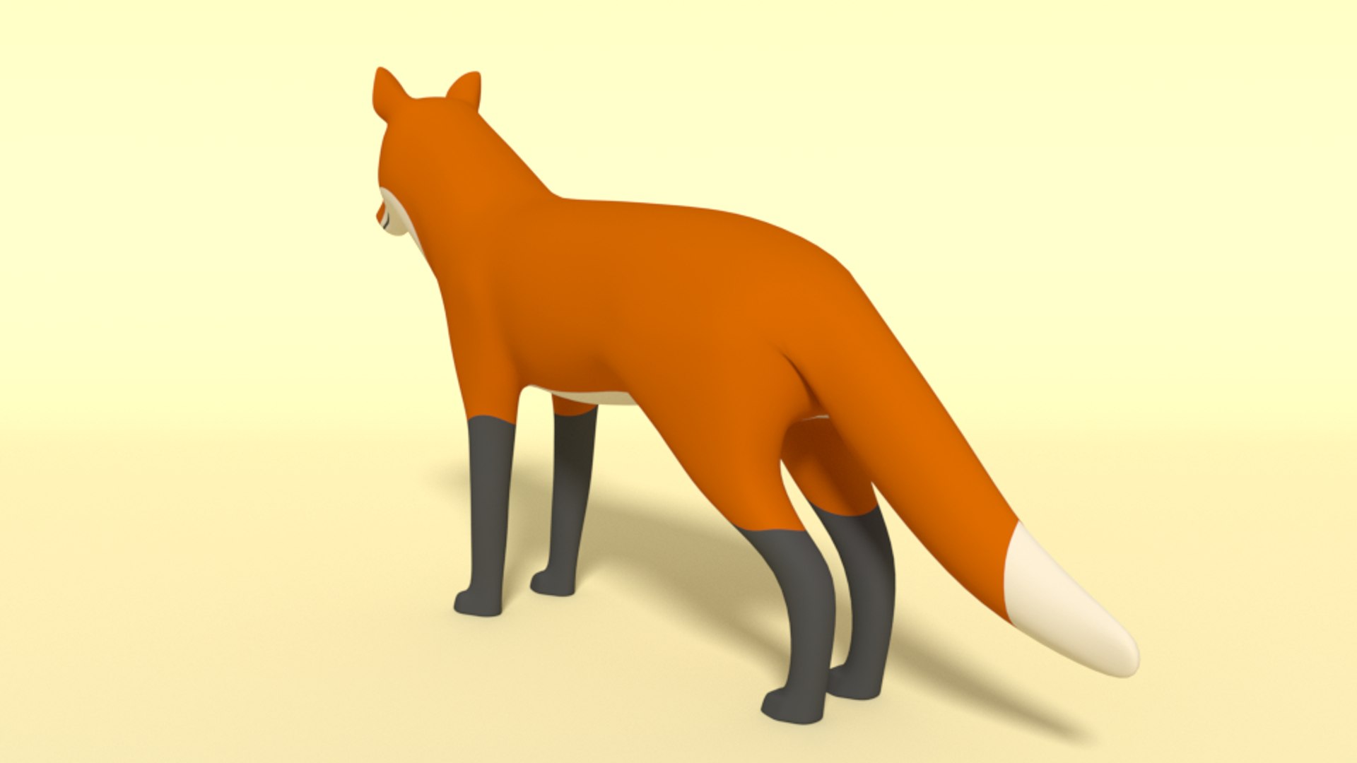 3D Model Cartoon Fox - TurboSquid 1485797