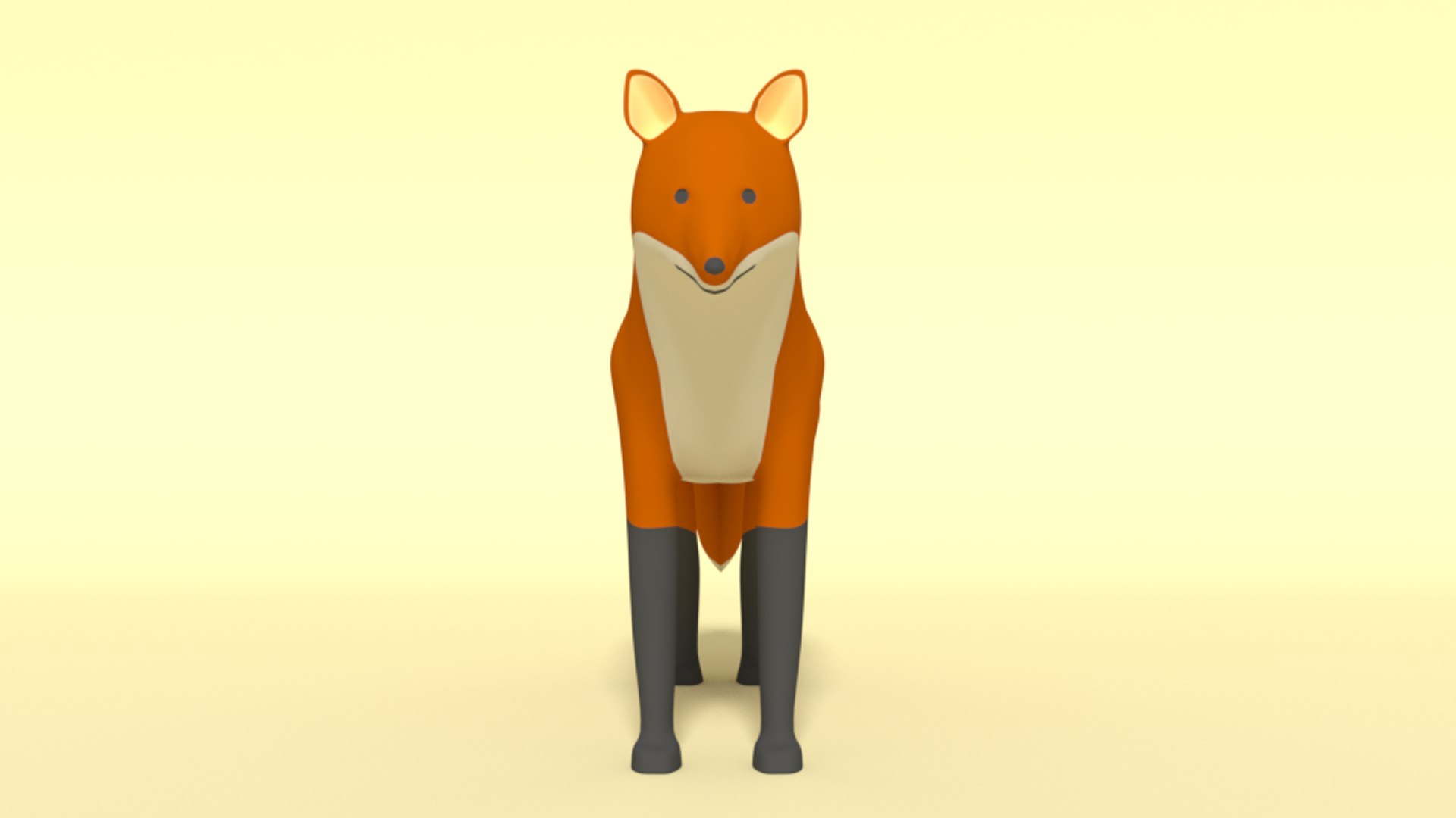 3D Model Cartoon Fox - TurboSquid 1485797