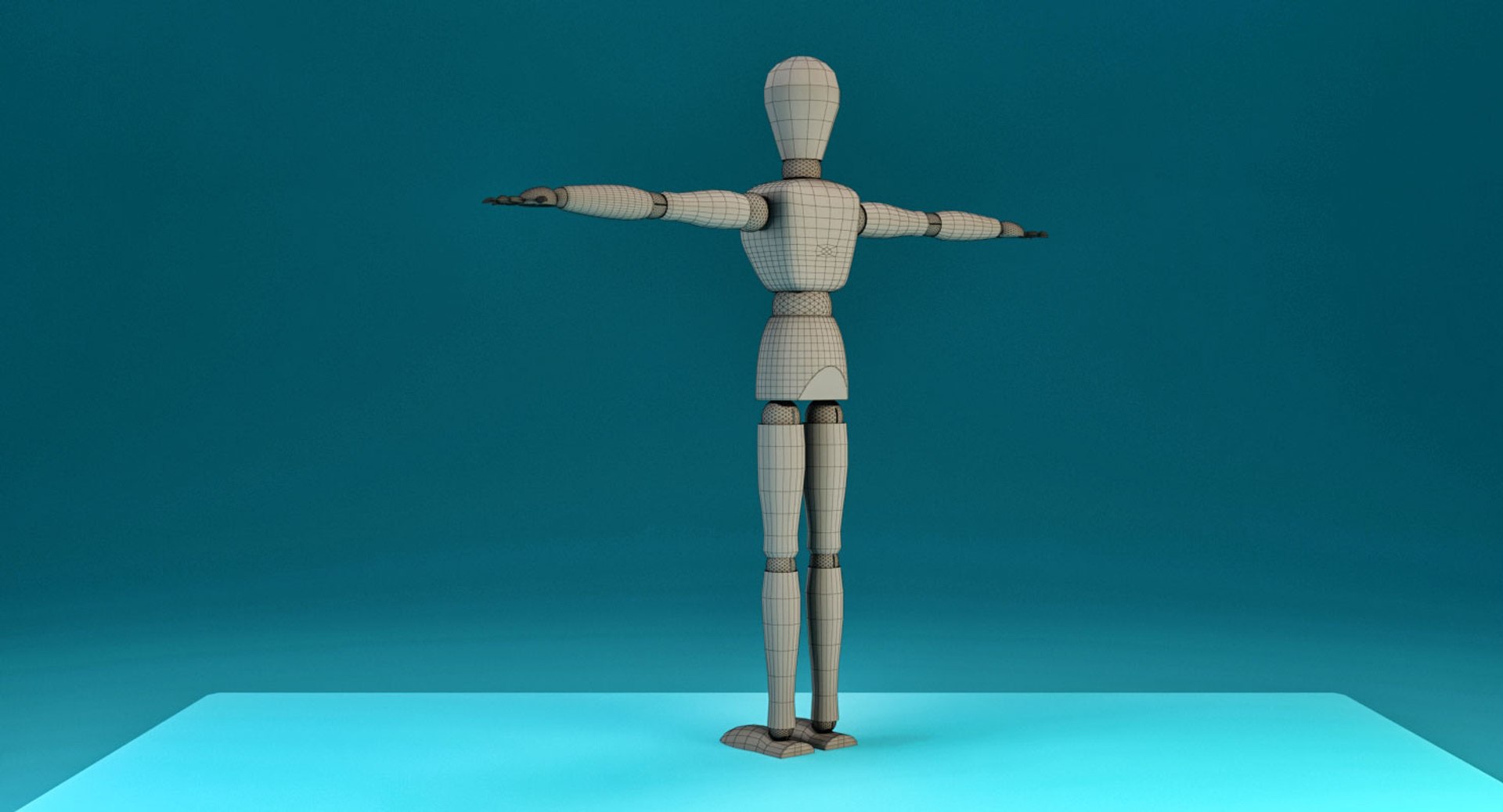 Wooden character anatomy 3D model - TurboSquid 1399926