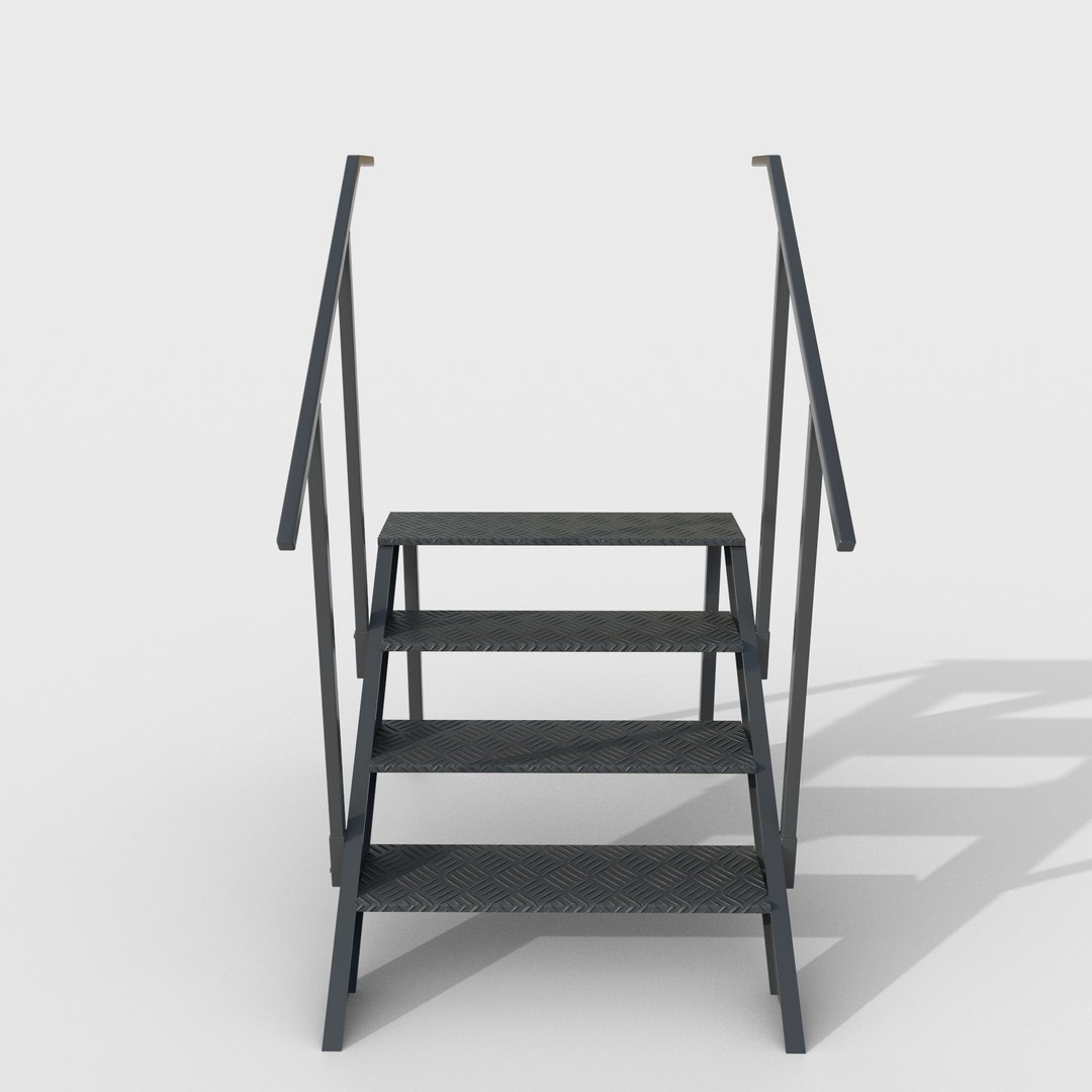 Metal Step Up Stairs Model - TurboSquid 2398279