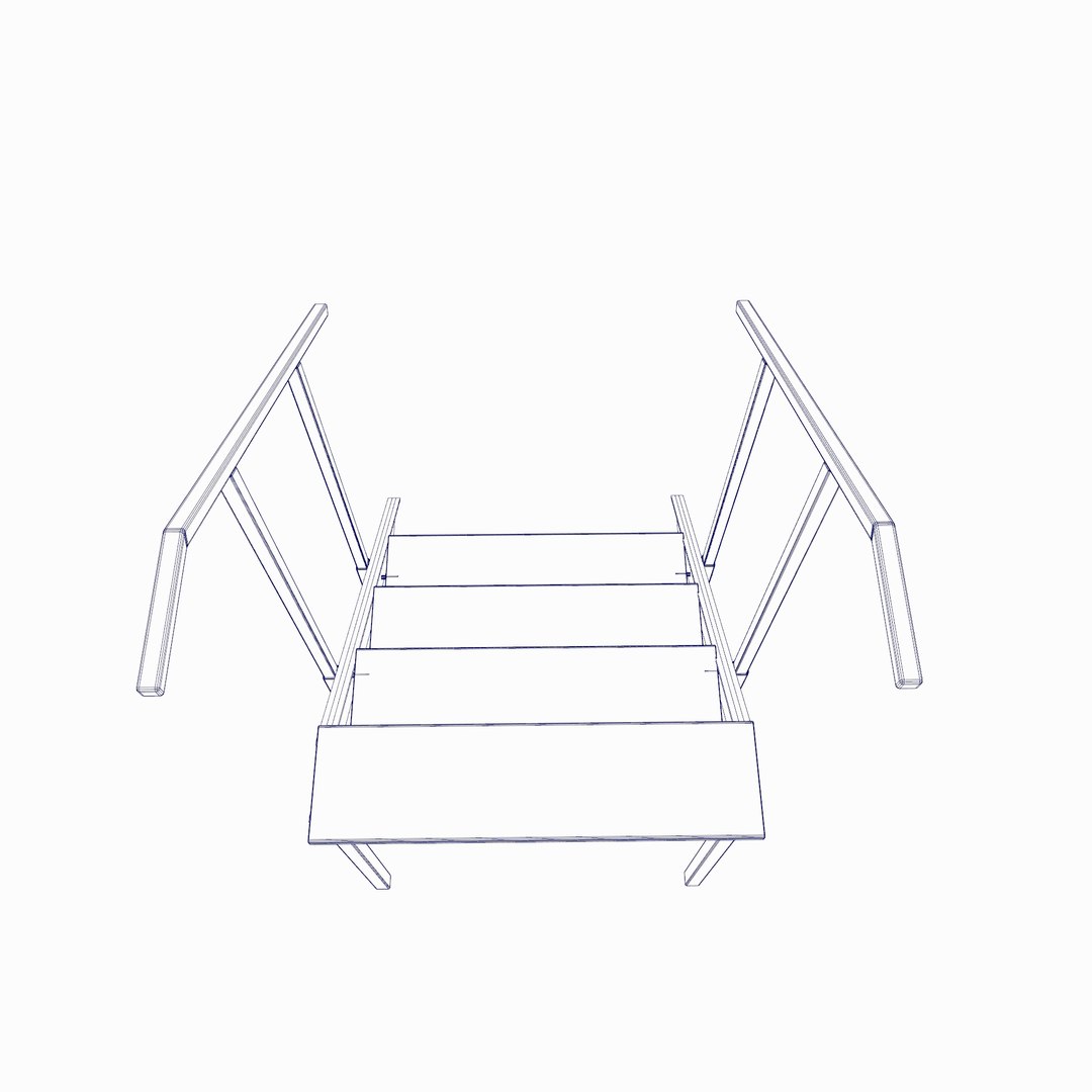 Metal Step Up Stairs Model - TurboSquid 2398279