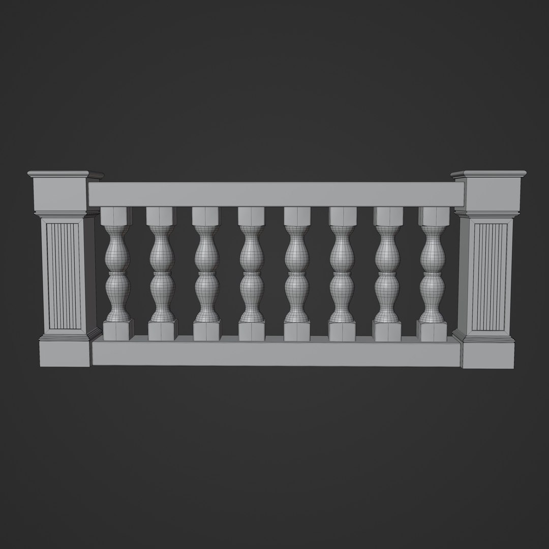 3D model balustrade - TurboSquid 2126983