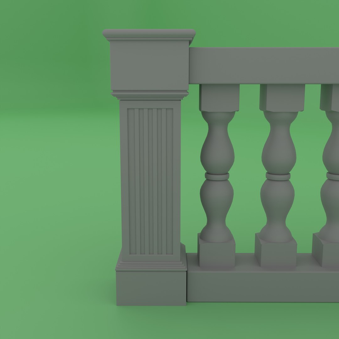 3D model balustrade - TurboSquid 2126983