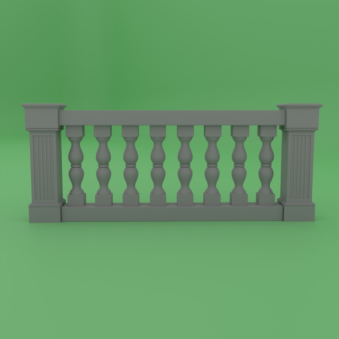 3D model balustrade - TurboSquid 2126983