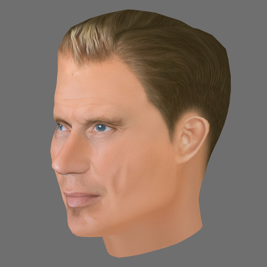 3D Model Dolph Lundgren Head - Low Poly Head For Game - TurboSquid 2295904