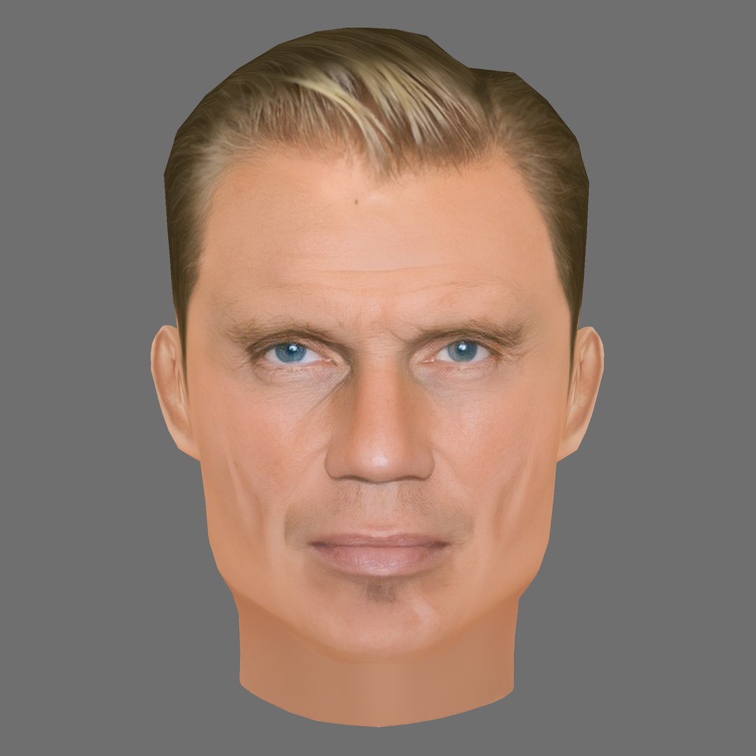 3D Model Dolph Lundgren Head - Low Poly Head For Game - TurboSquid 2295904