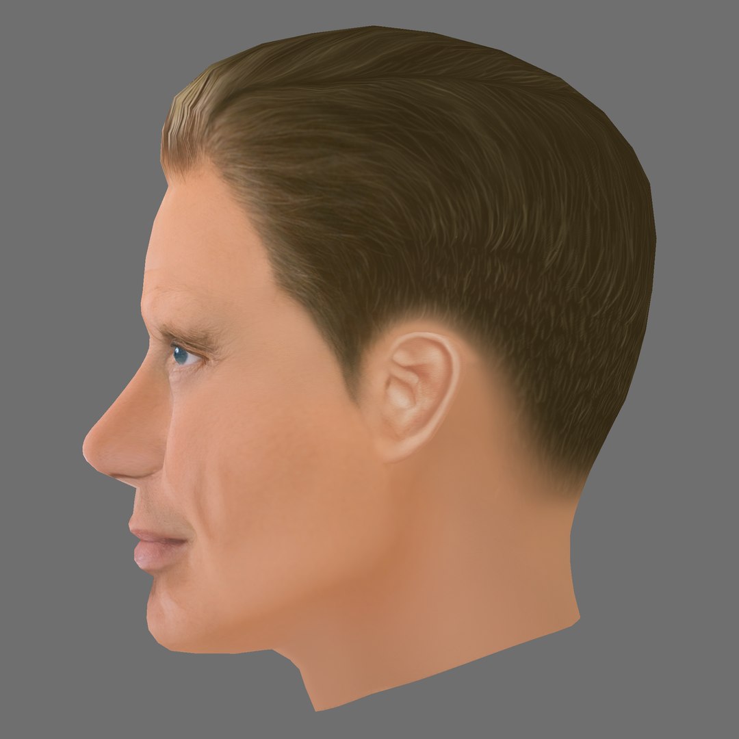 3D Model Dolph Lundgren Head - Low Poly Head For Game - TurboSquid 2295904