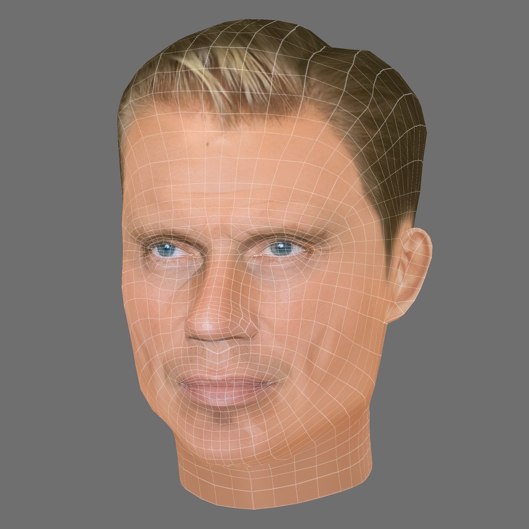 3D Model Dolph Lundgren Head - Low Poly Head For Game - TurboSquid 2295904