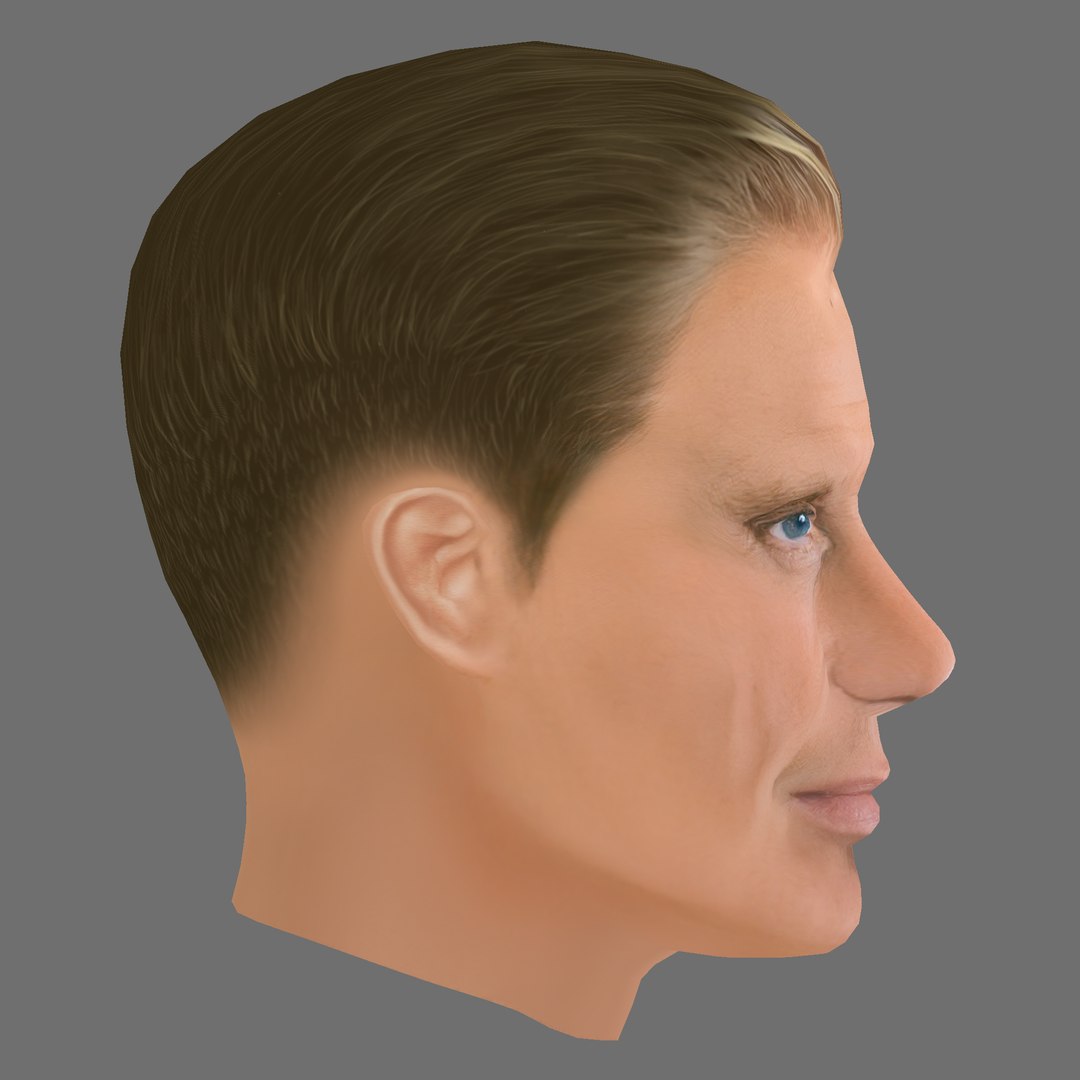 3D Model Dolph Lundgren Head - Low Poly Head For Game - TurboSquid 2295904