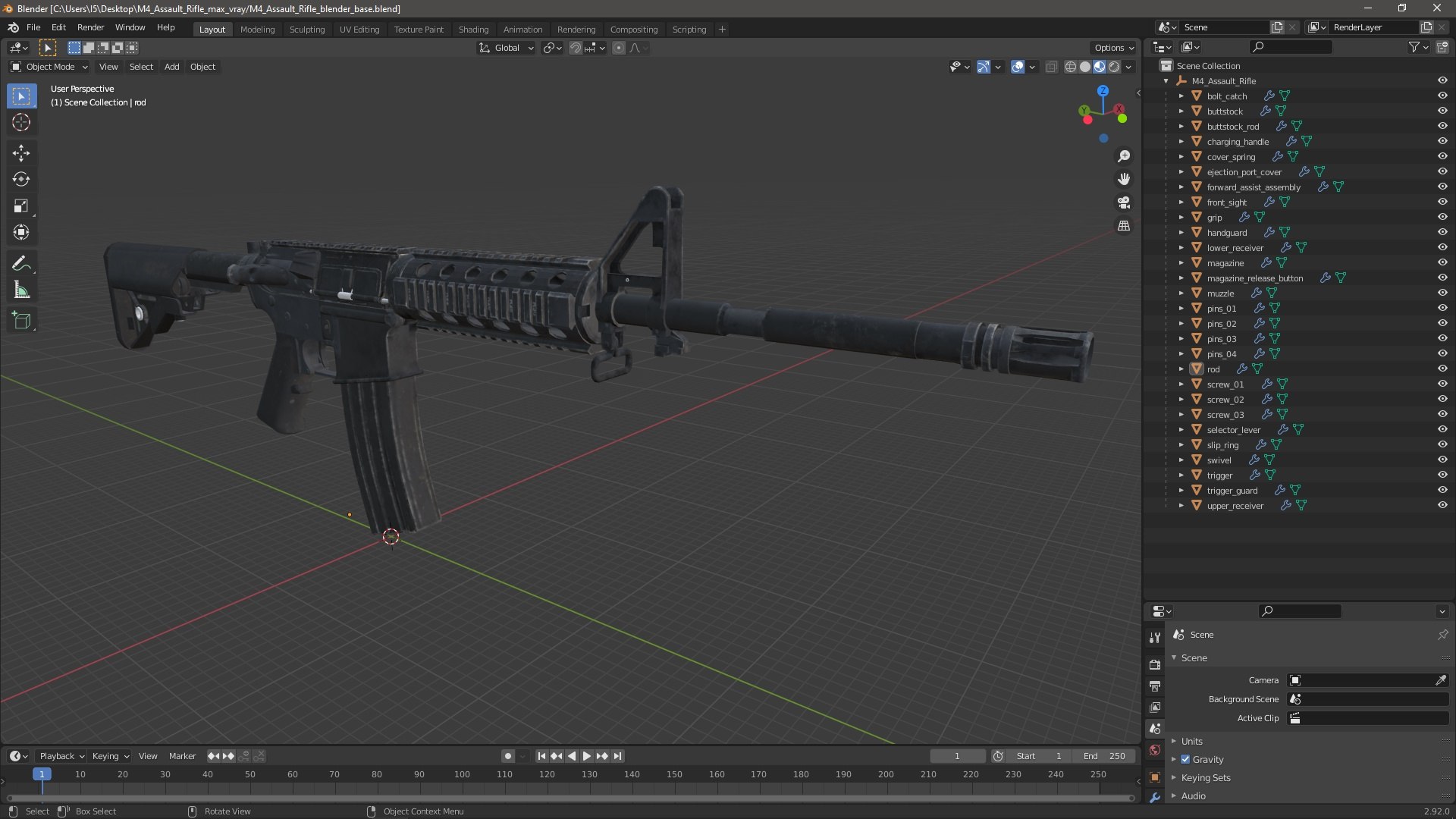 3D M4 Assault Rifle - TurboSquid 2208673