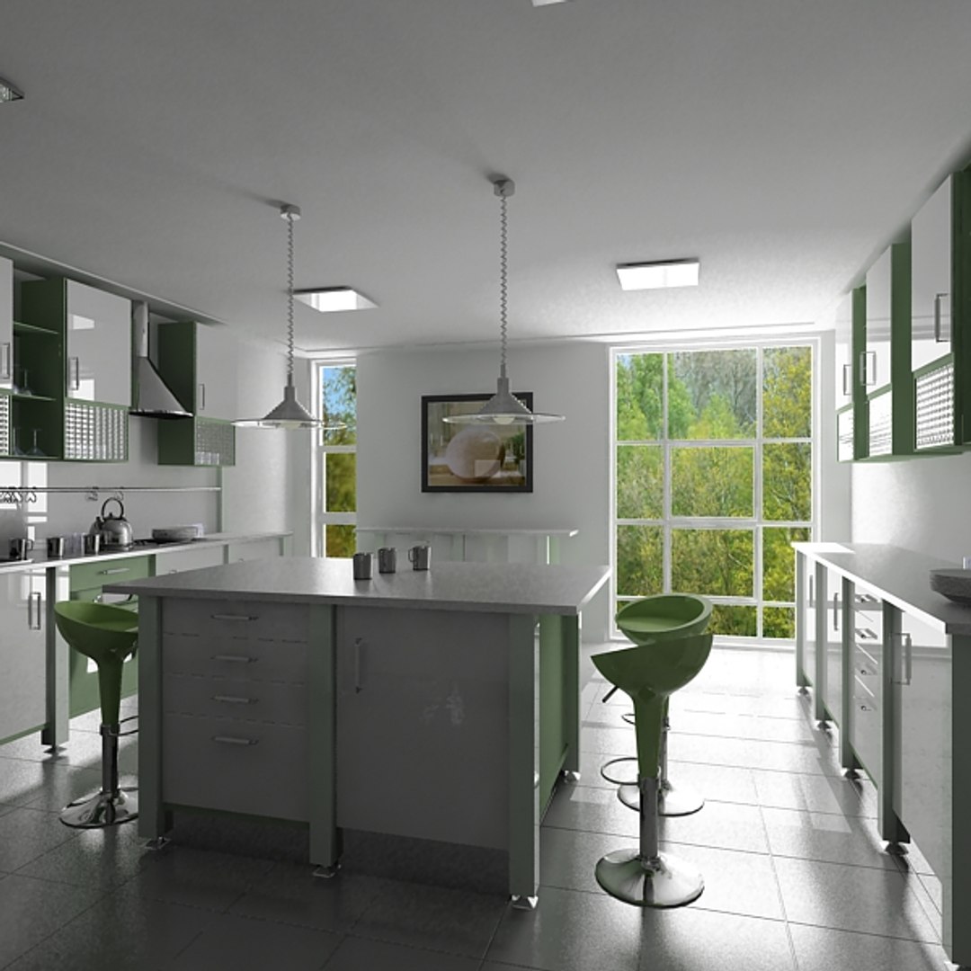 3d Kitchen Interior House Model