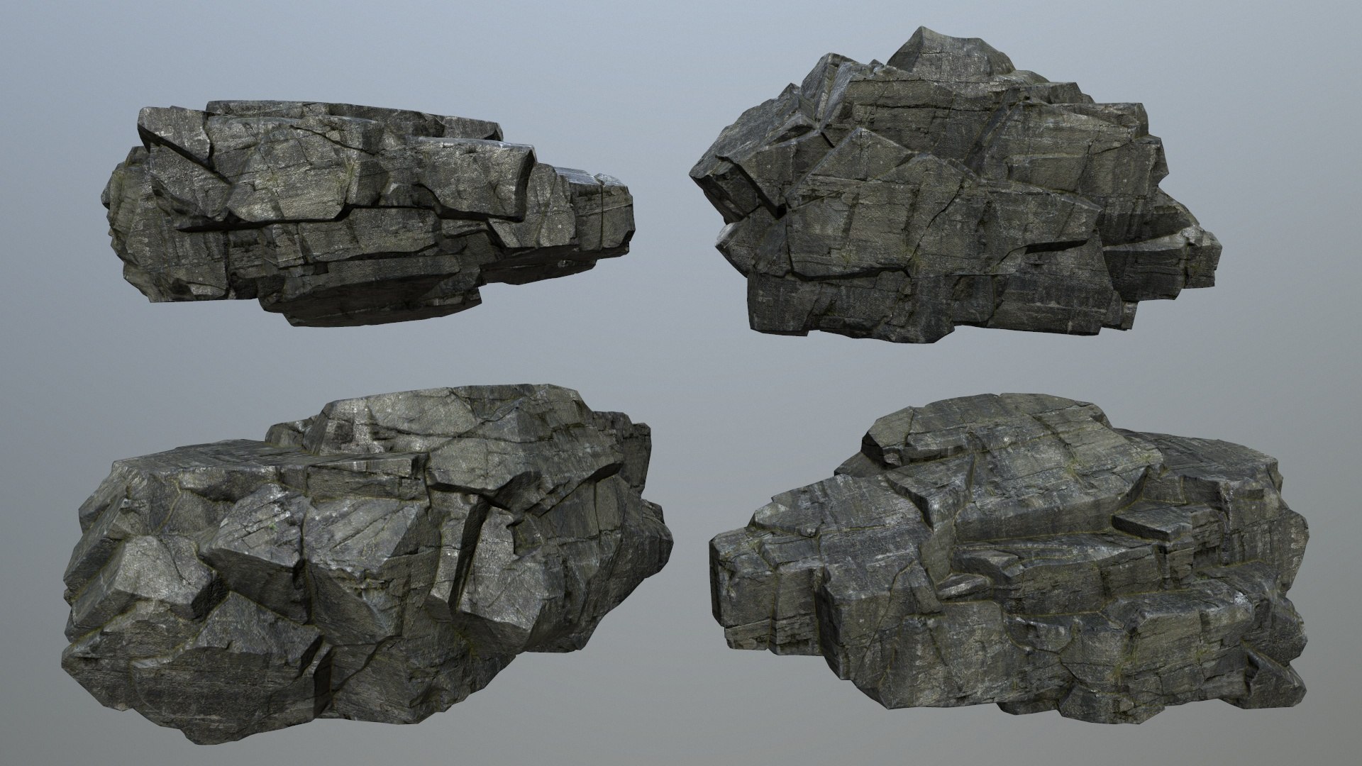 3D Cliff Rocks - TurboSquid 2026671