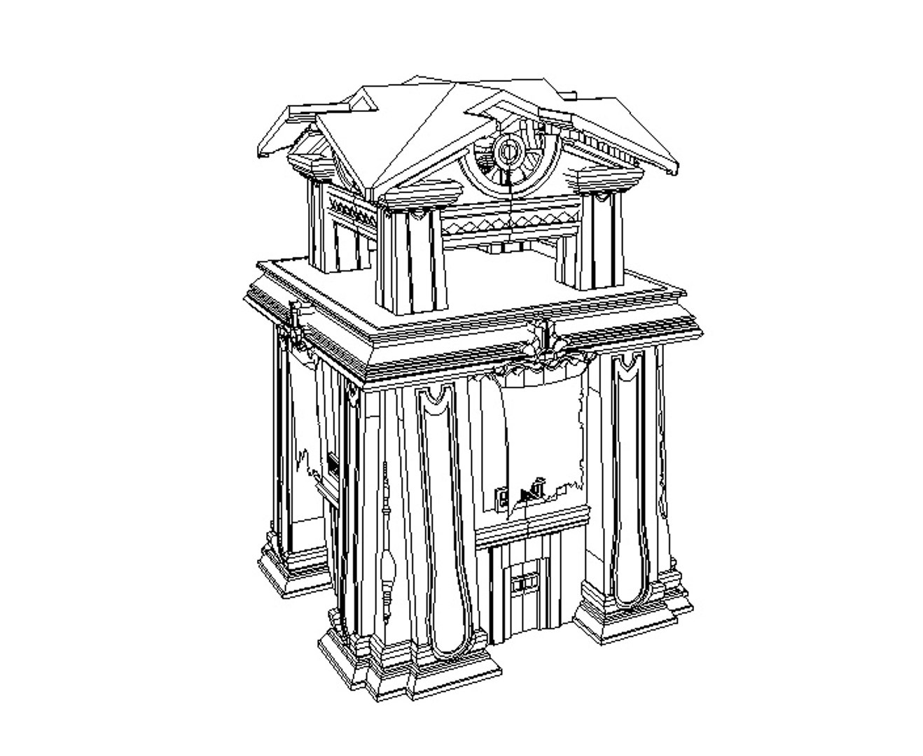 3d 3ds Tower Ancient Civilization