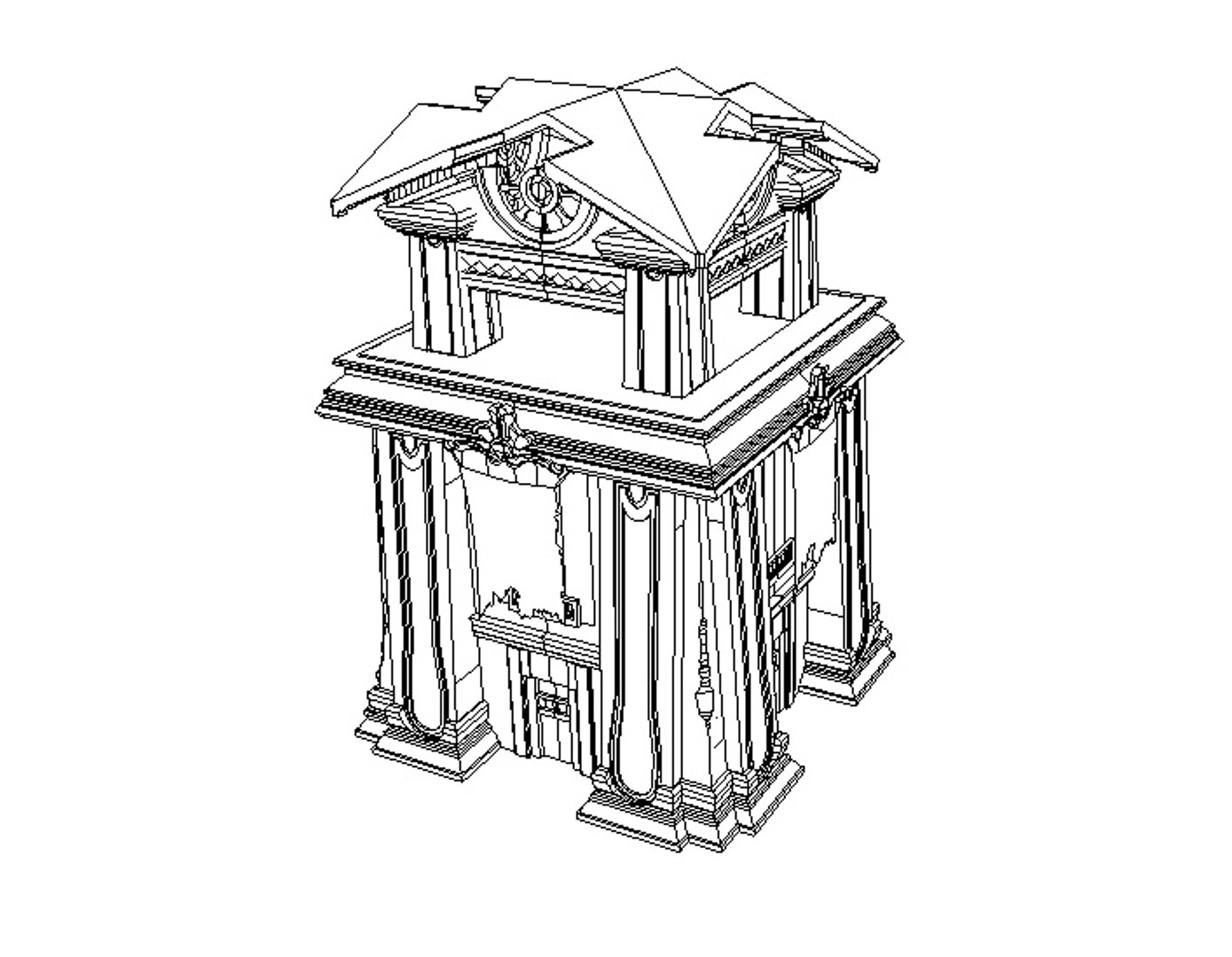 3d 3ds Tower Ancient Civilization