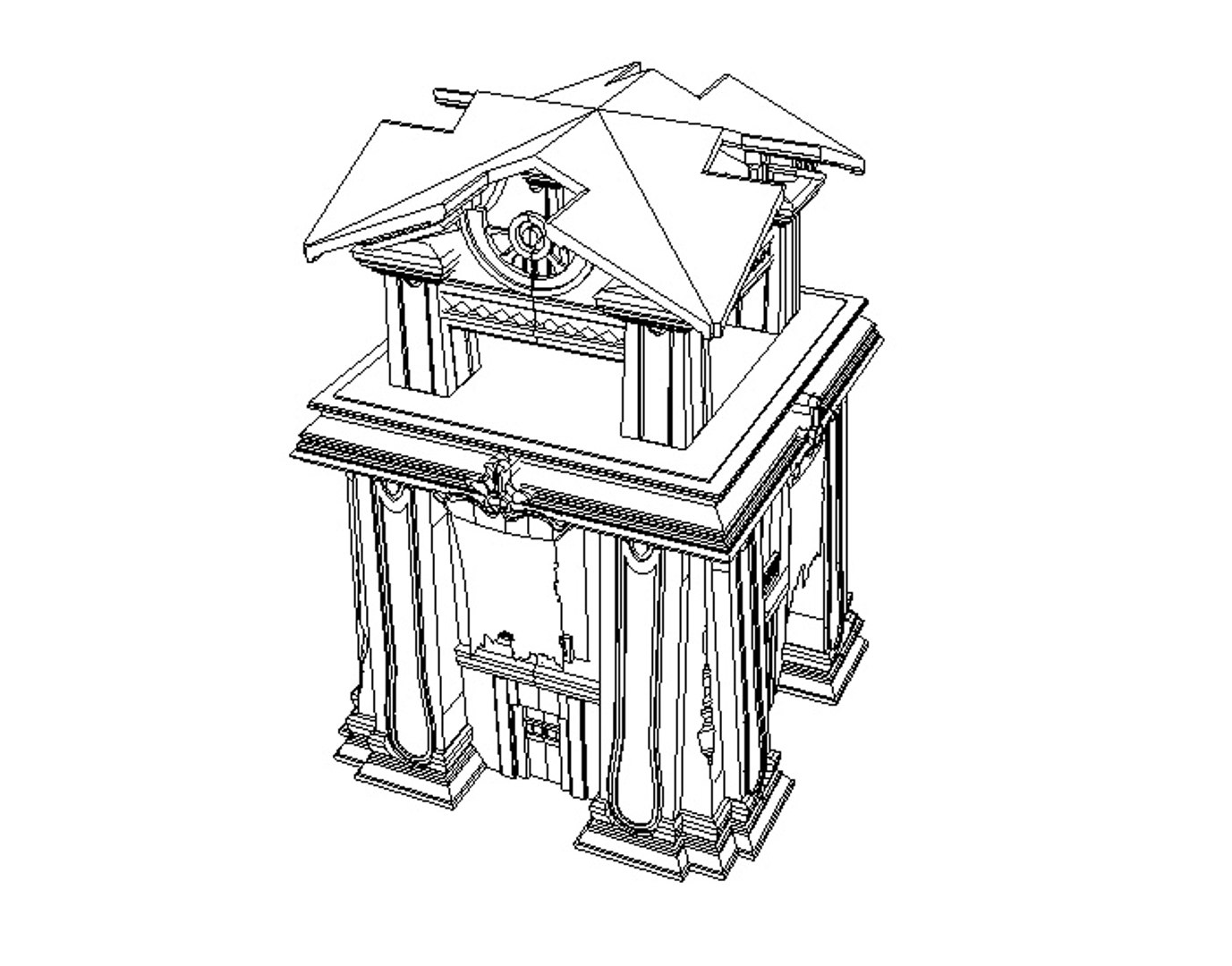 3d 3ds Tower Ancient Civilization