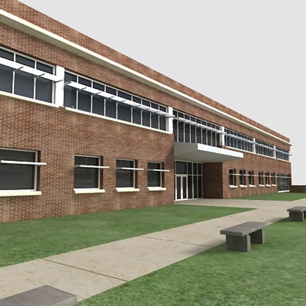 3d green building corporate office model