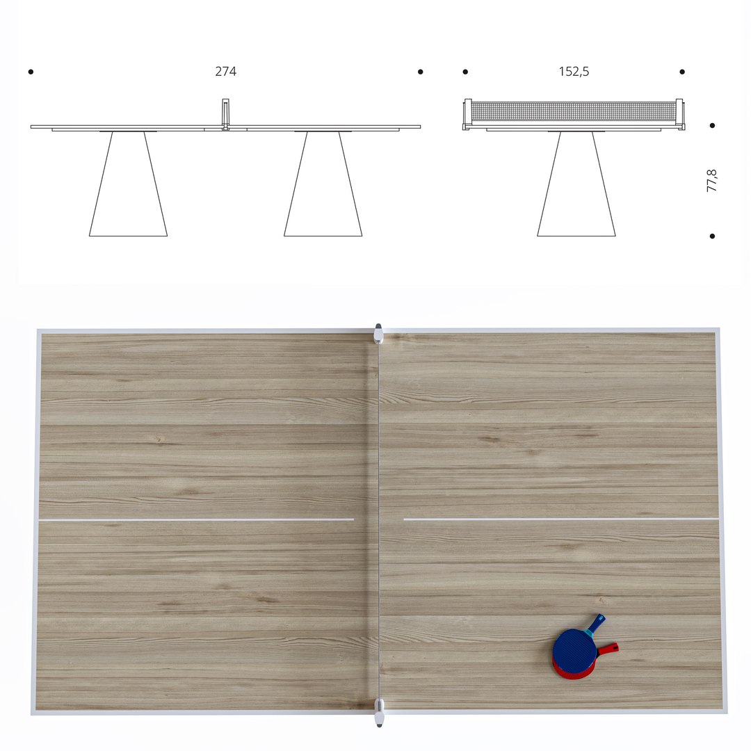 Ping Pong Tables Dada FAS Pendezza 3D Model - TurboSquid 2095174
