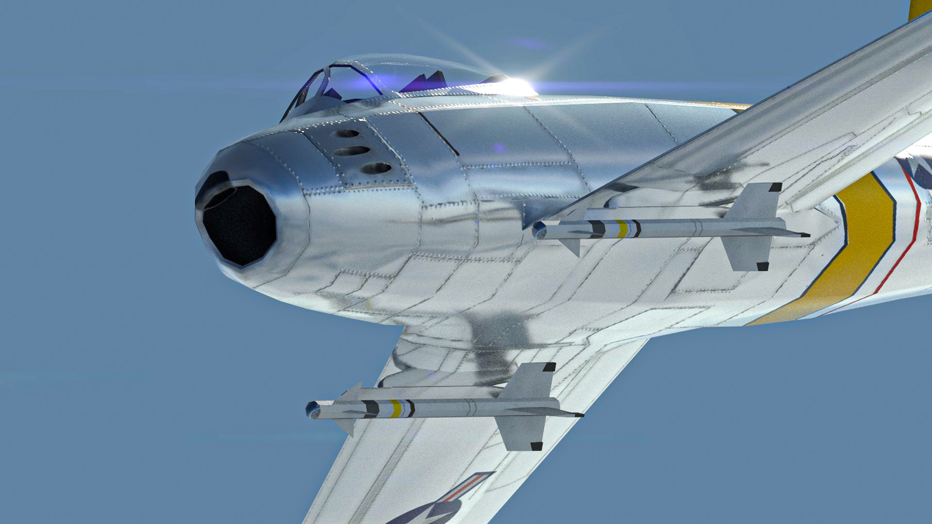 North American F-86F Sabre USAF Low-poly 3D Model - TurboSquid 2140090