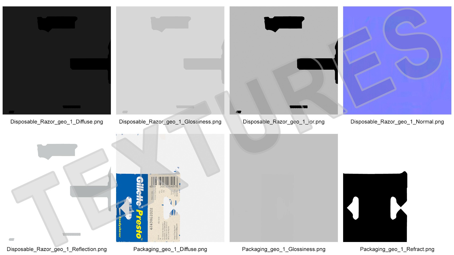 Gillette Disposable Razor Package 3D model - TurboSquid 1951706