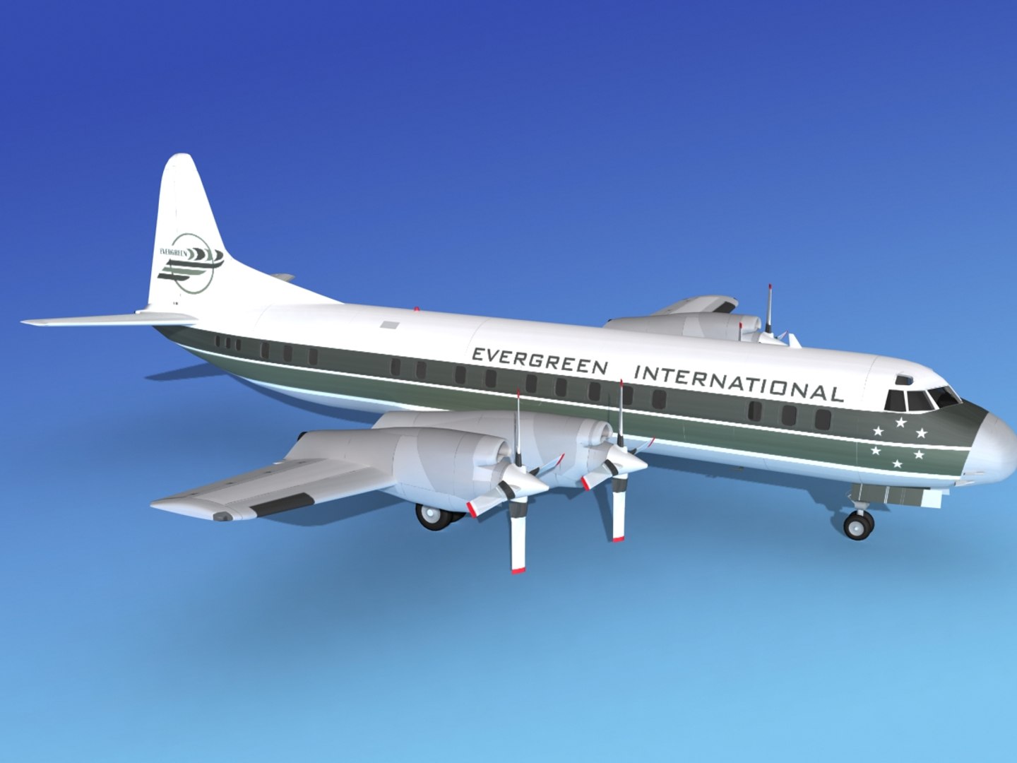 3d Model Propellers Electra Lockheed