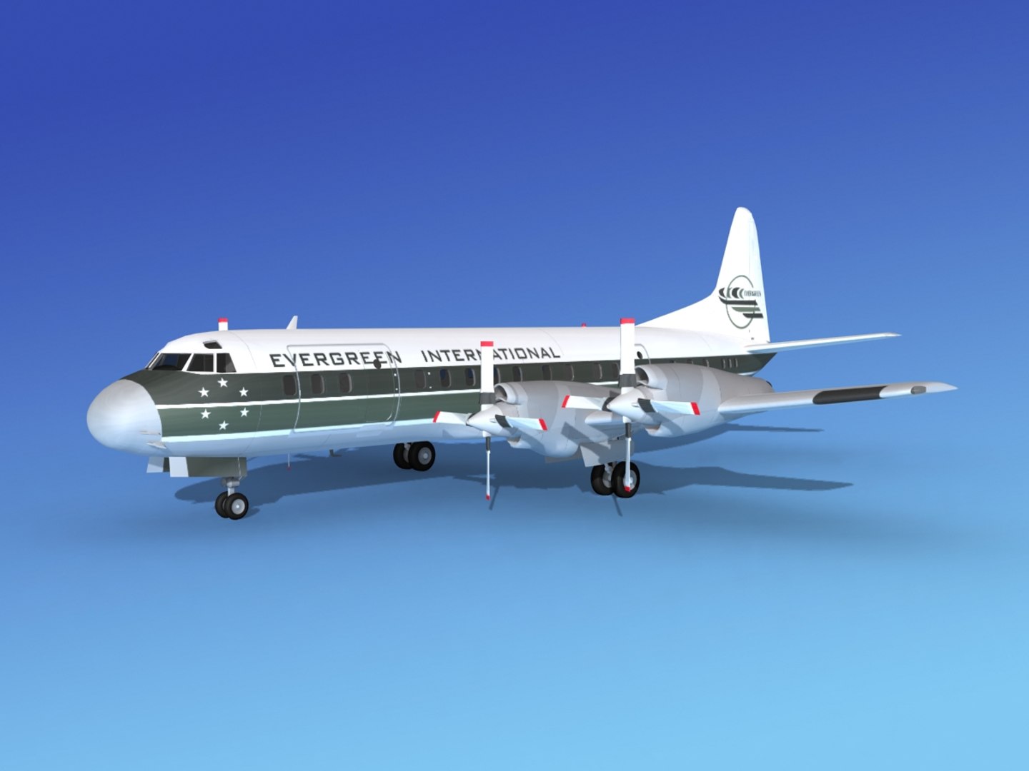 3d Model Propellers Electra Lockheed