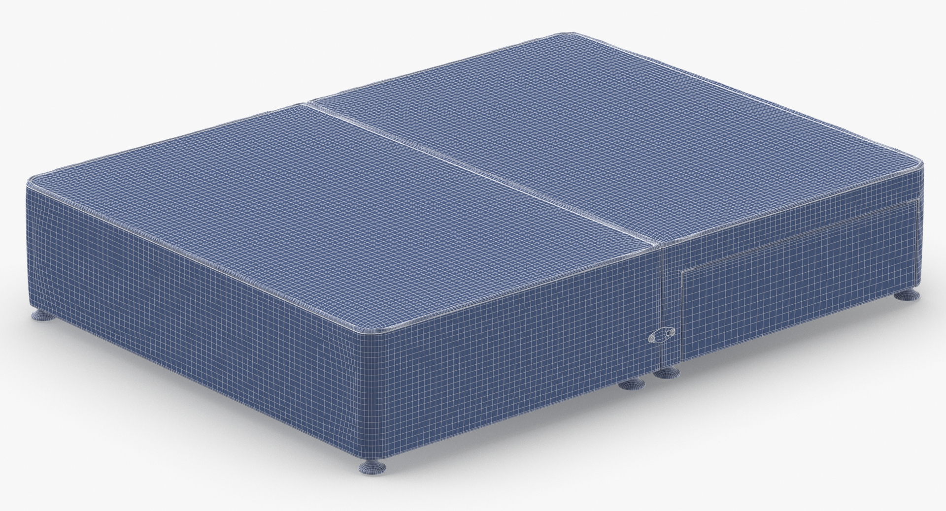 3D bed base 05 grey model - TurboSquid 1473011