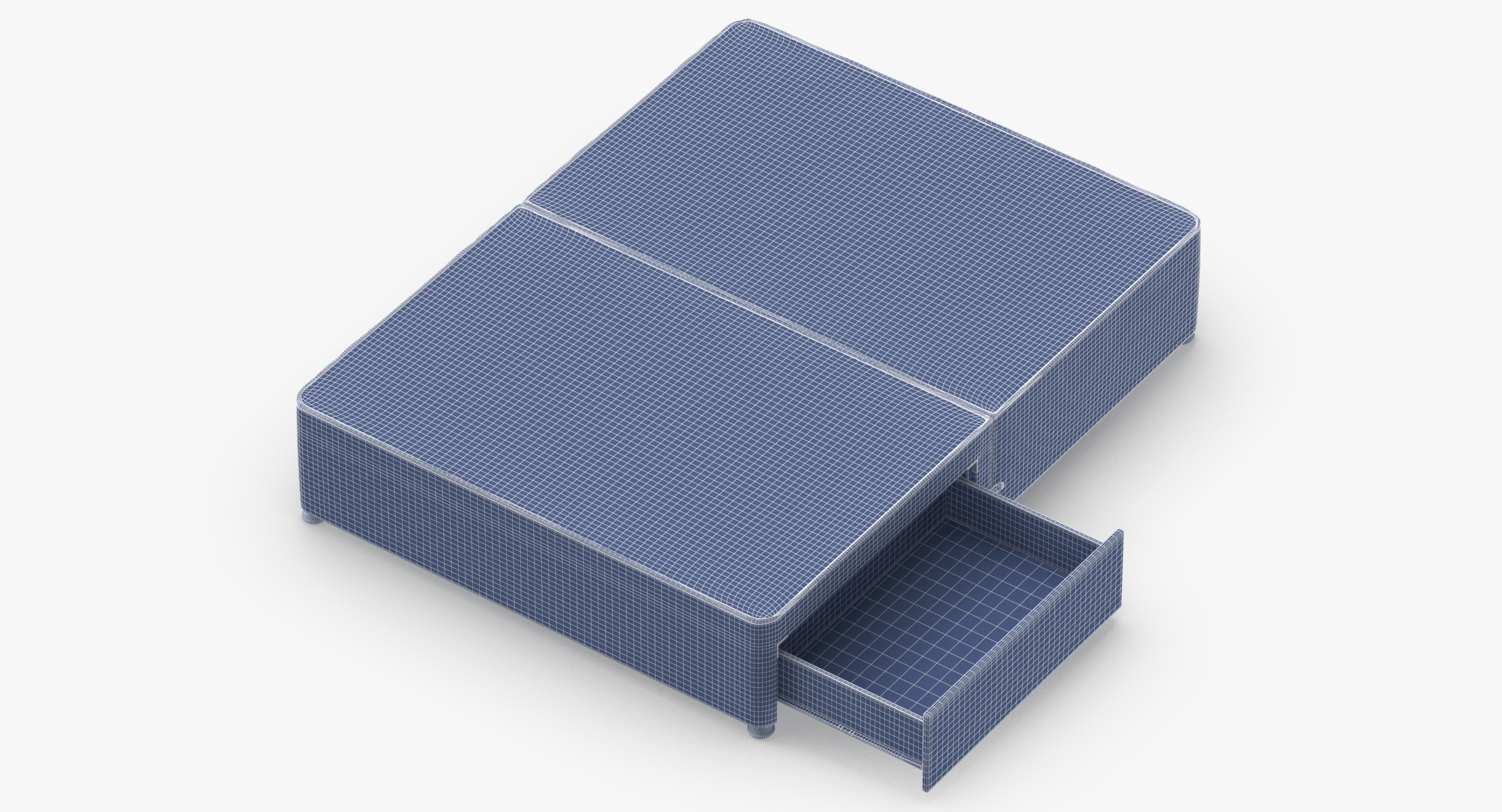 3D bed base 05 grey model - TurboSquid 1473011