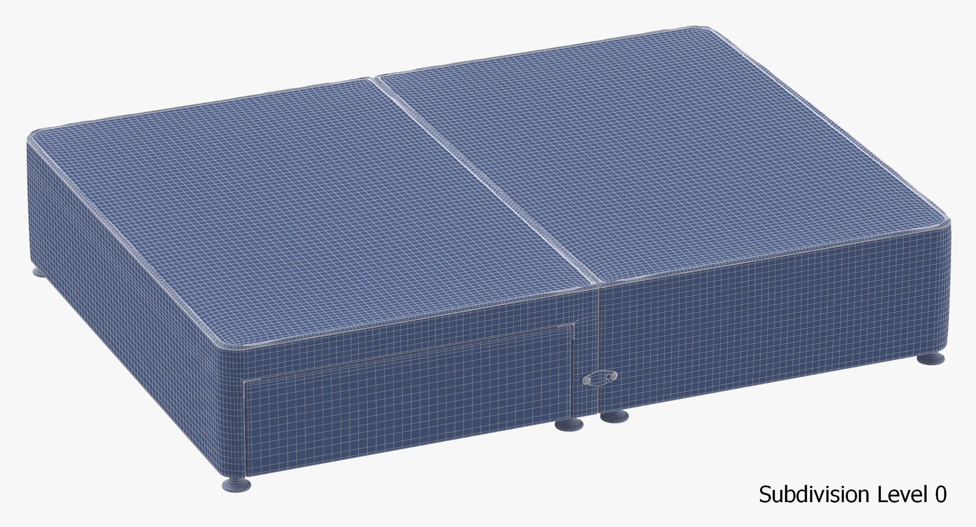 3D Bed Base 05 Grey Model - TurboSquid 1473011