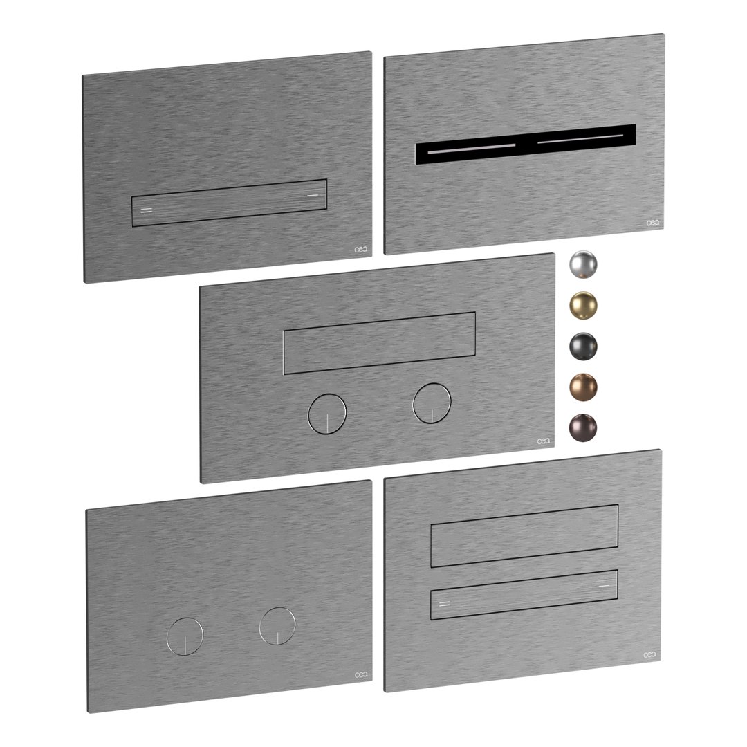 3D Flush Buttons CEA Set 02 - TurboSquid 1907012