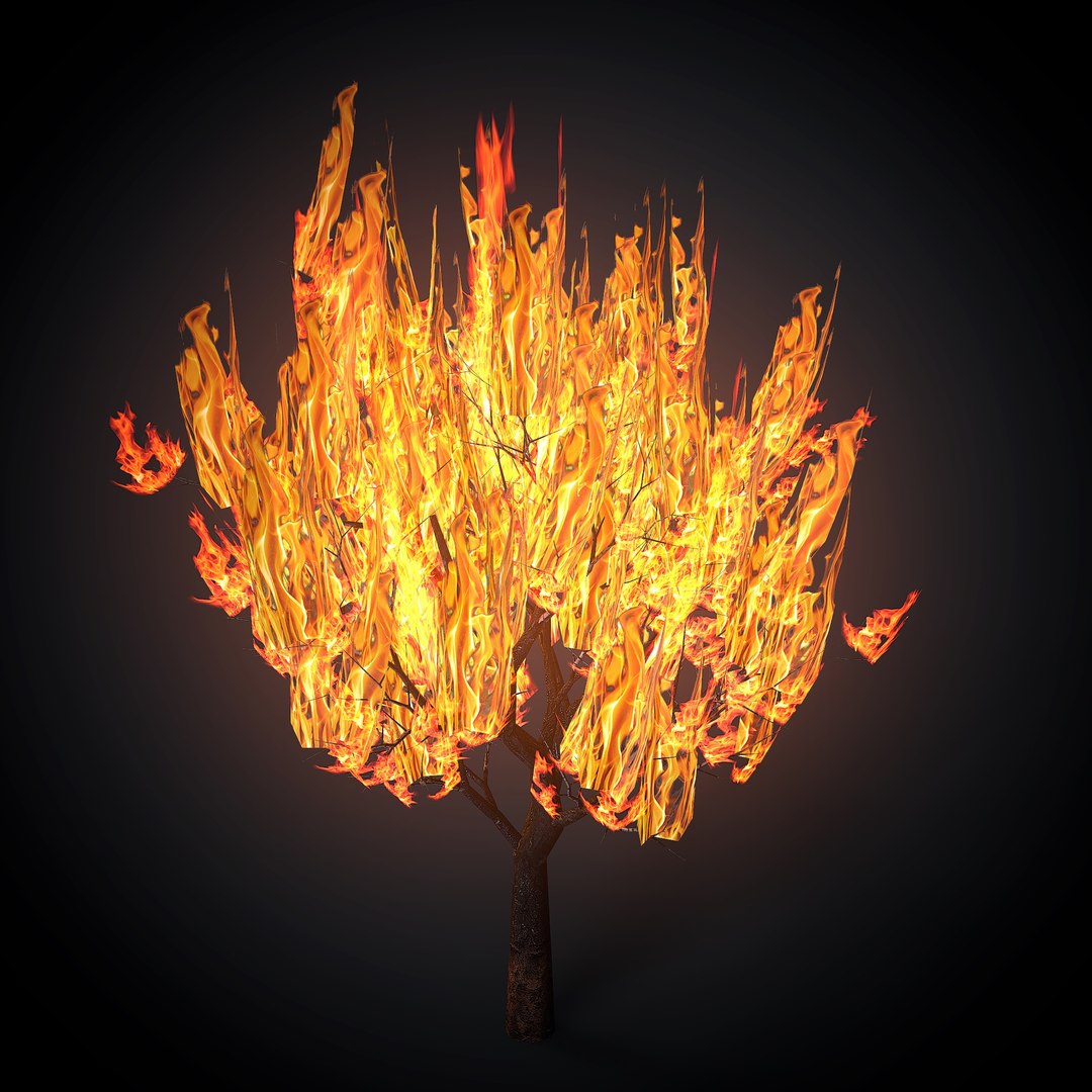3D Burning Tree Forest - TurboSquid 1218478