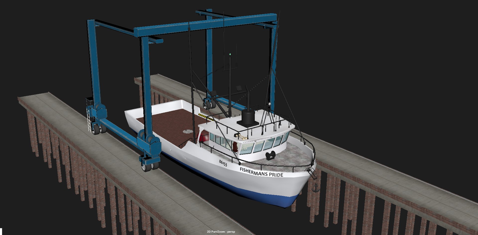 3d X Fishing Boat Commercial