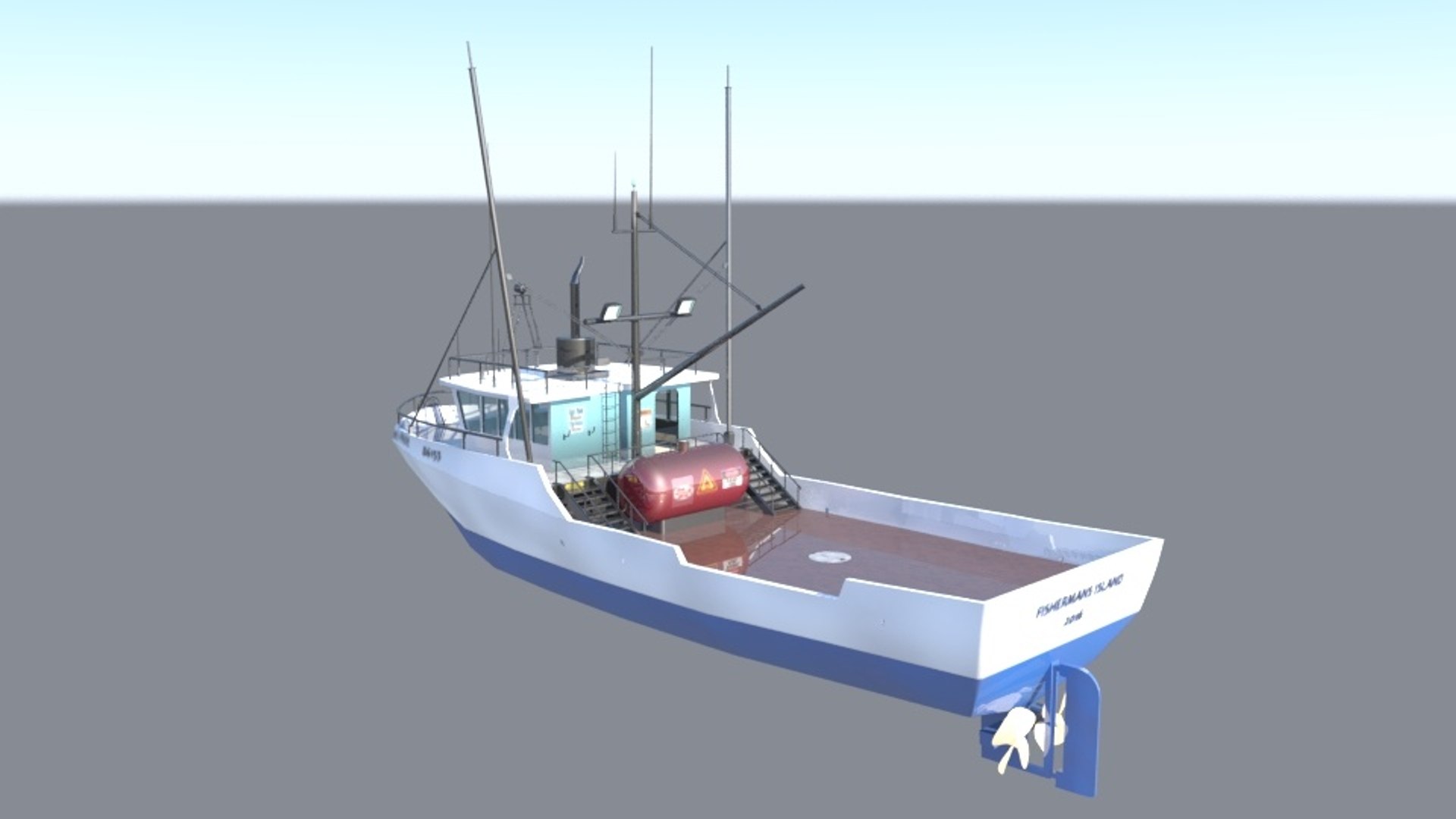 3d X Fishing Boat Commercial