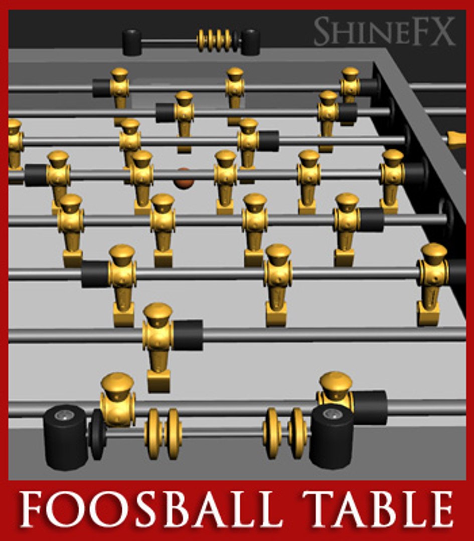 3d Model Realistic Foosball Table