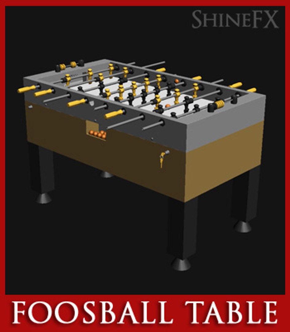 3d Model Realistic Foosball Table